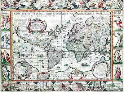 Nova Totius Terrarum Orbis Geographica Ac Hydrographica Tabula. a Pet: Kaerio( 4th State) by van ...