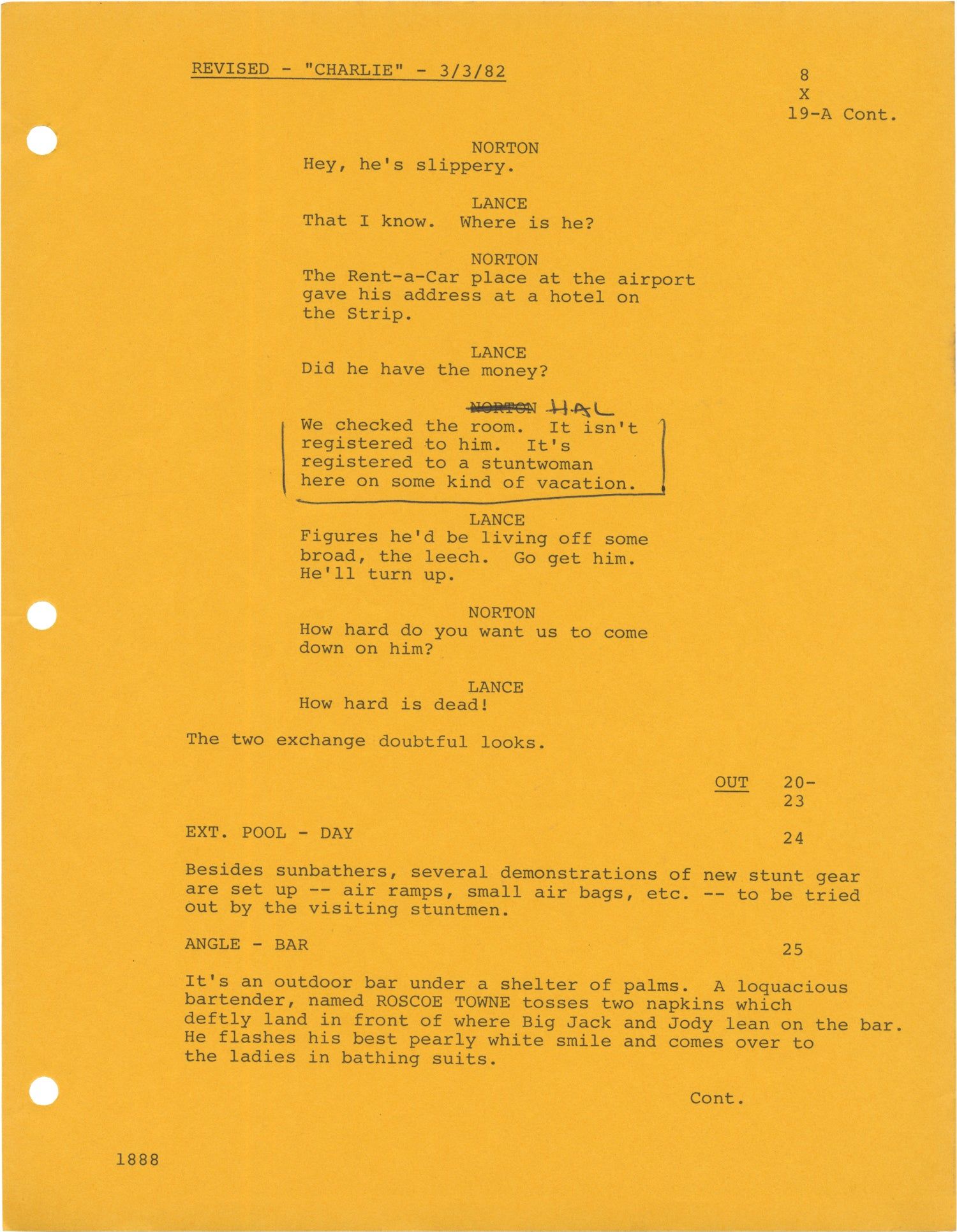 The Fall Guy: Charlie (Original screenplay for the 1982 episode of the ...