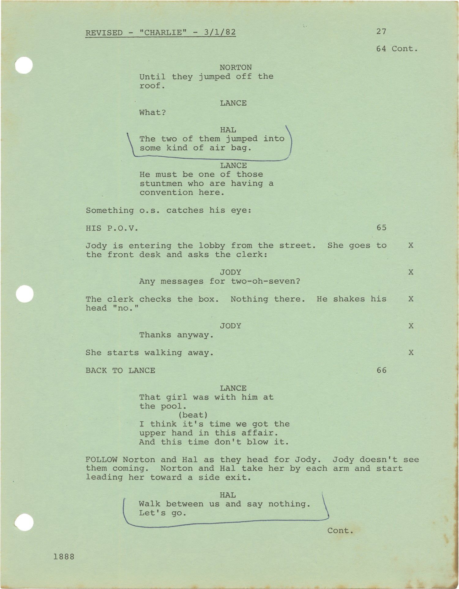 The Fall Guy: Charlie (Original screenplay for the 1982 episode of the ...