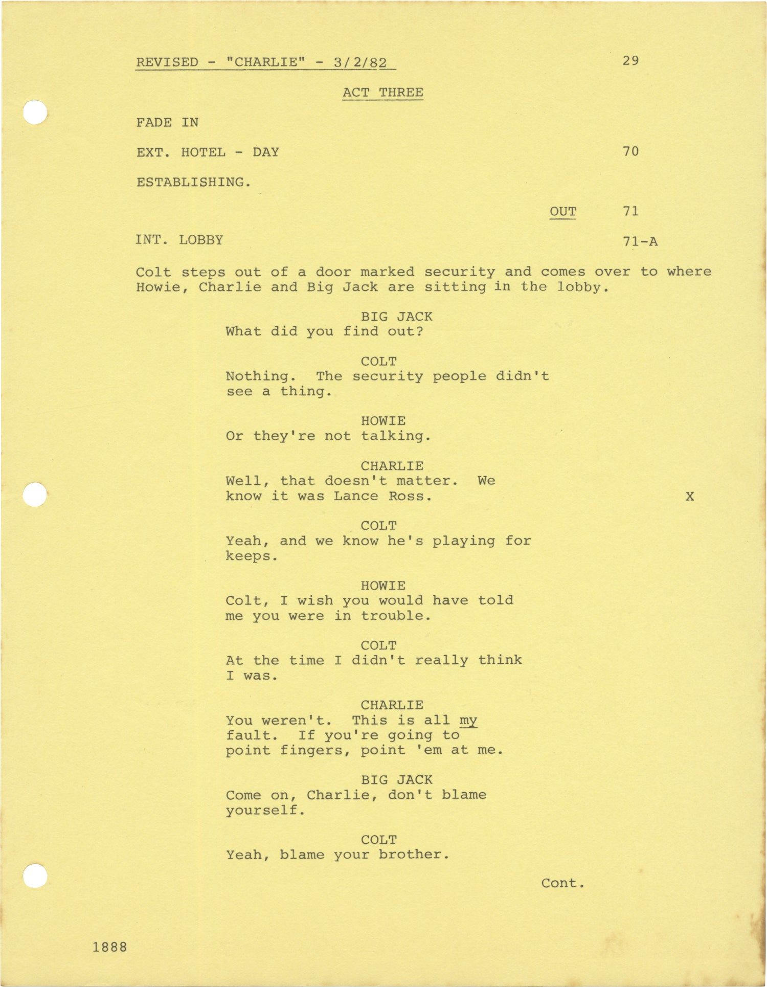 The Fall Guy: Charlie (Original screenplay for the 1982 episode of the ...