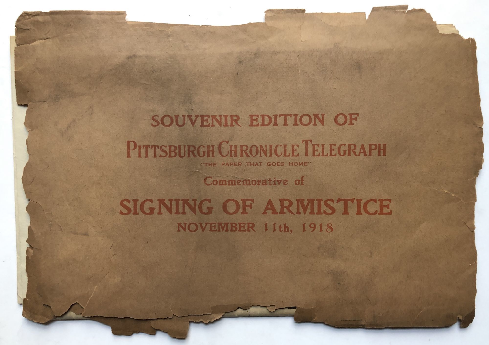 Souvenir miniature edition of the Signing of the Armistice, November 11 ...