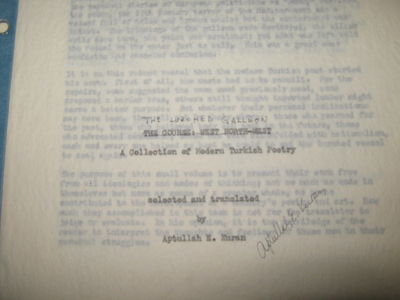 A Collection of Modern Turkish Poetry The Lurched Galleon or The Course ...
