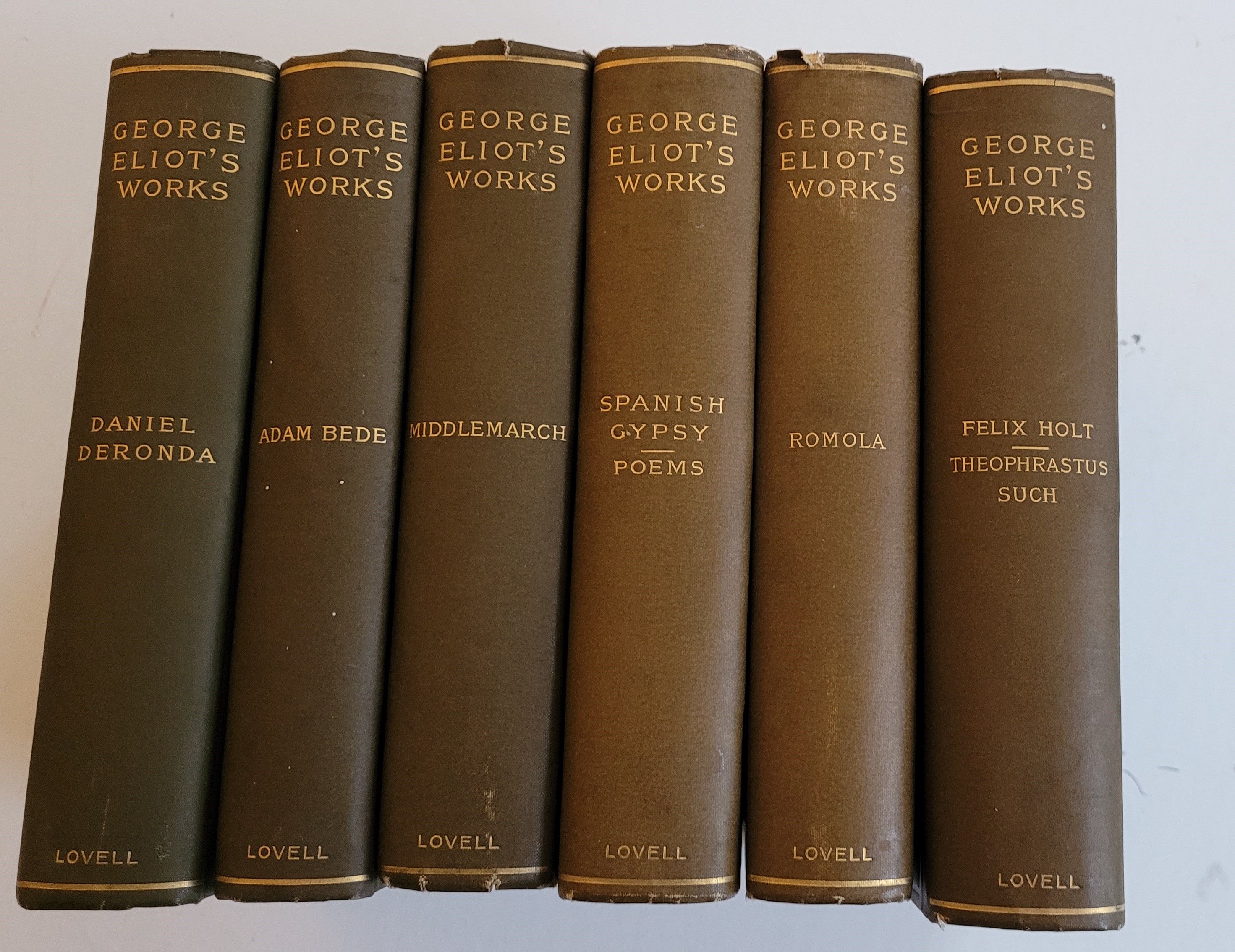 George Eliot's Works: Middlemarch; Felix Holt, Poems, Spanish Gypsy ...