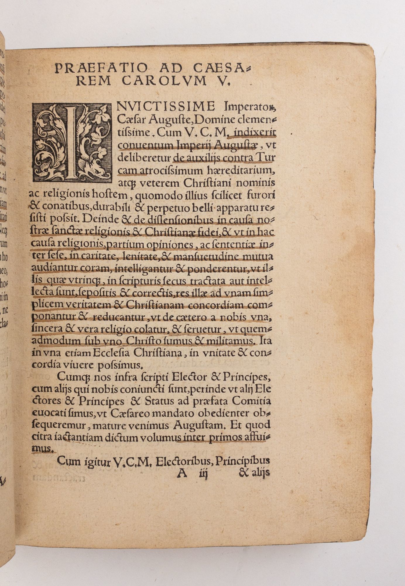 [AUGSBURG CONFESSION]. CONFESSIO FIDEI EXHIBITA INVICTISS. IMP. CAROLO ...