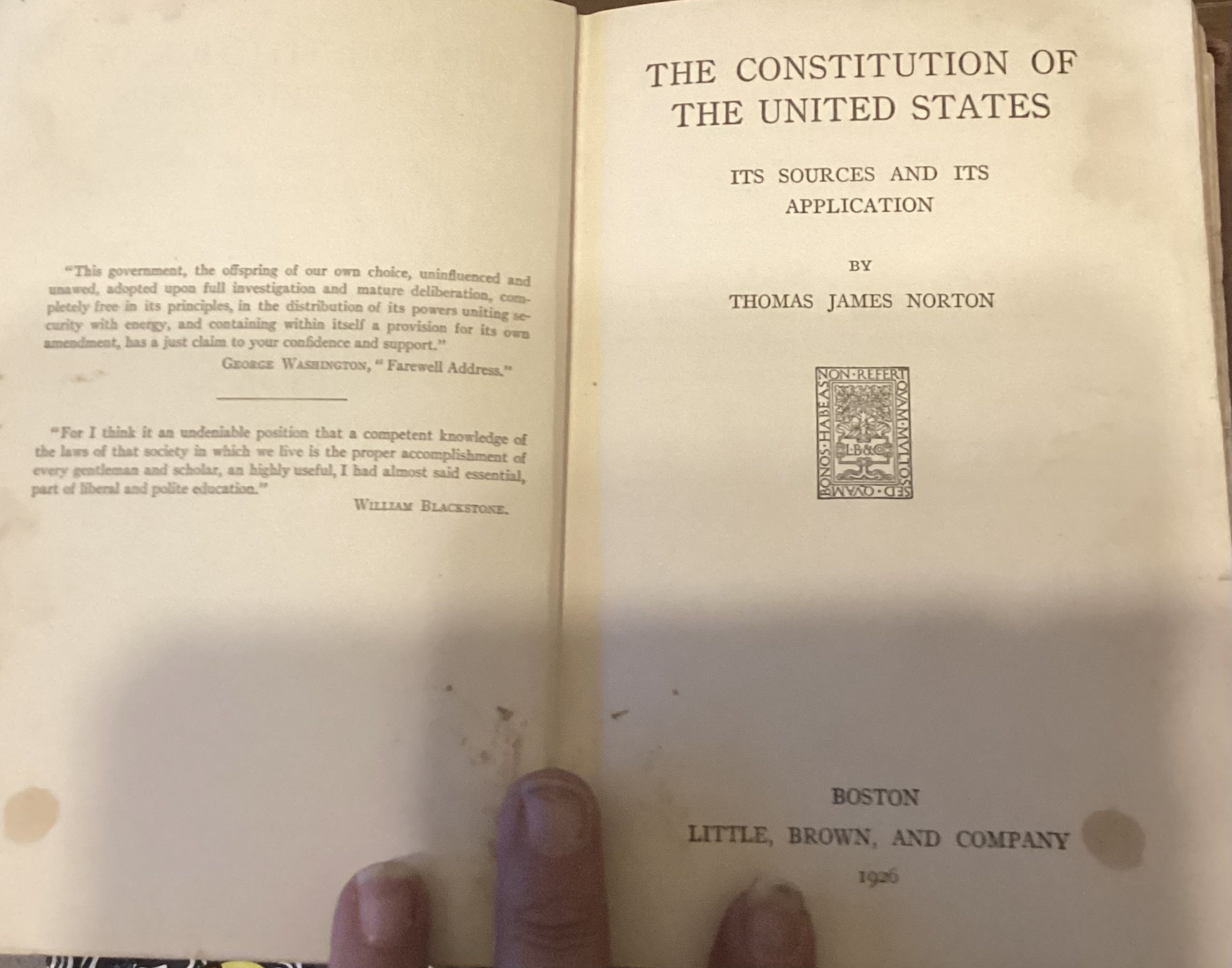 The Constitution of the United States by Thomas James Norton | Loose ...