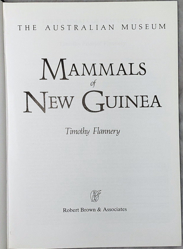 Mammals of New Guinea by Flannery, Timothy | Hardcover | 1990 | Robert ...