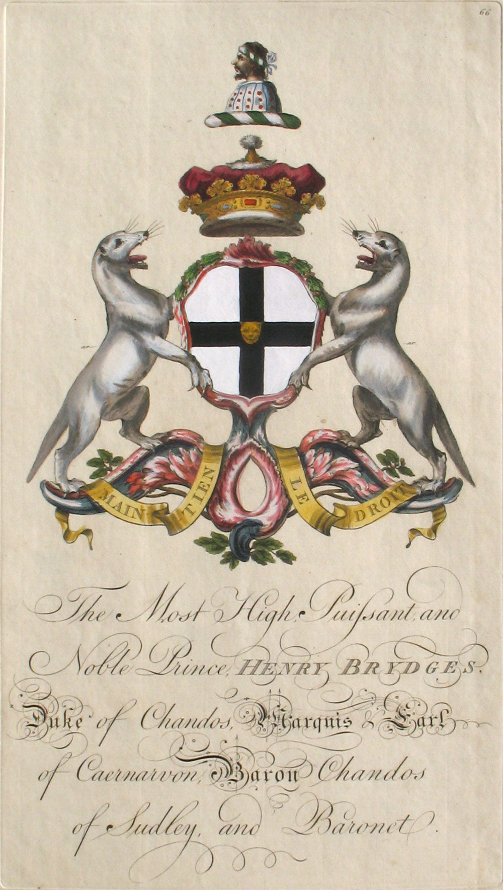 Family Crest of The Most High, Puissant, and Noble Prince, Henry ...