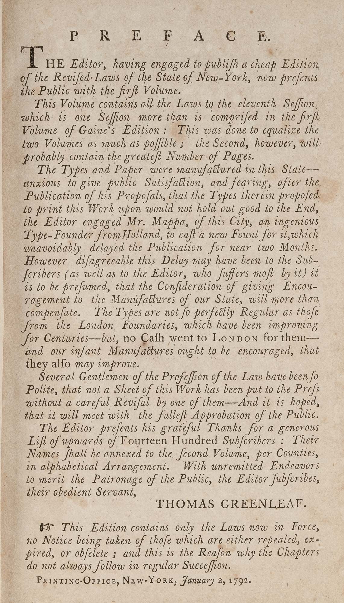 Laws of the State of New-York... New York, 1792. 2 volumes by New York ...