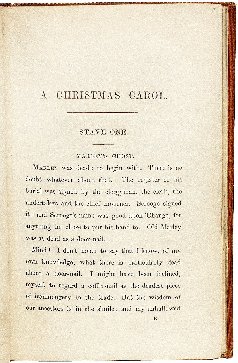 A Christmas Carol In Prose Being A Ghost Story of Christmas by DICKENS ...