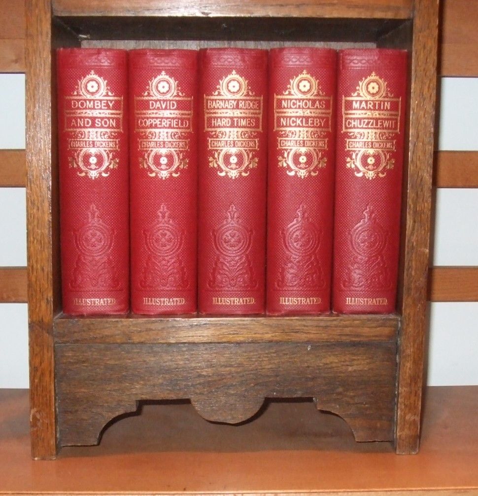 Works of Charles Dickens [ Complete in 15 Volumes ] in Period Bookcase ...