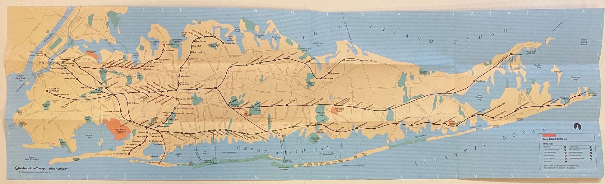 Long Island Rail Road Map by Metropolitan Transit Authority (MTA ...