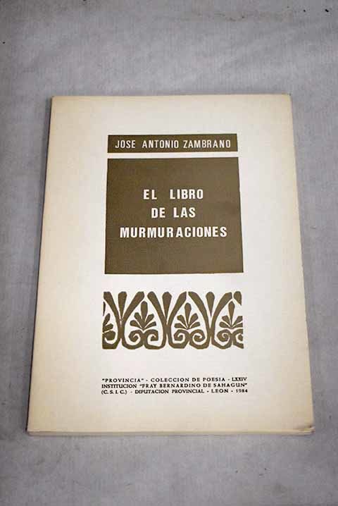 El libro de las murmuraciones by Zambrano, José Antonio | Paperback ...