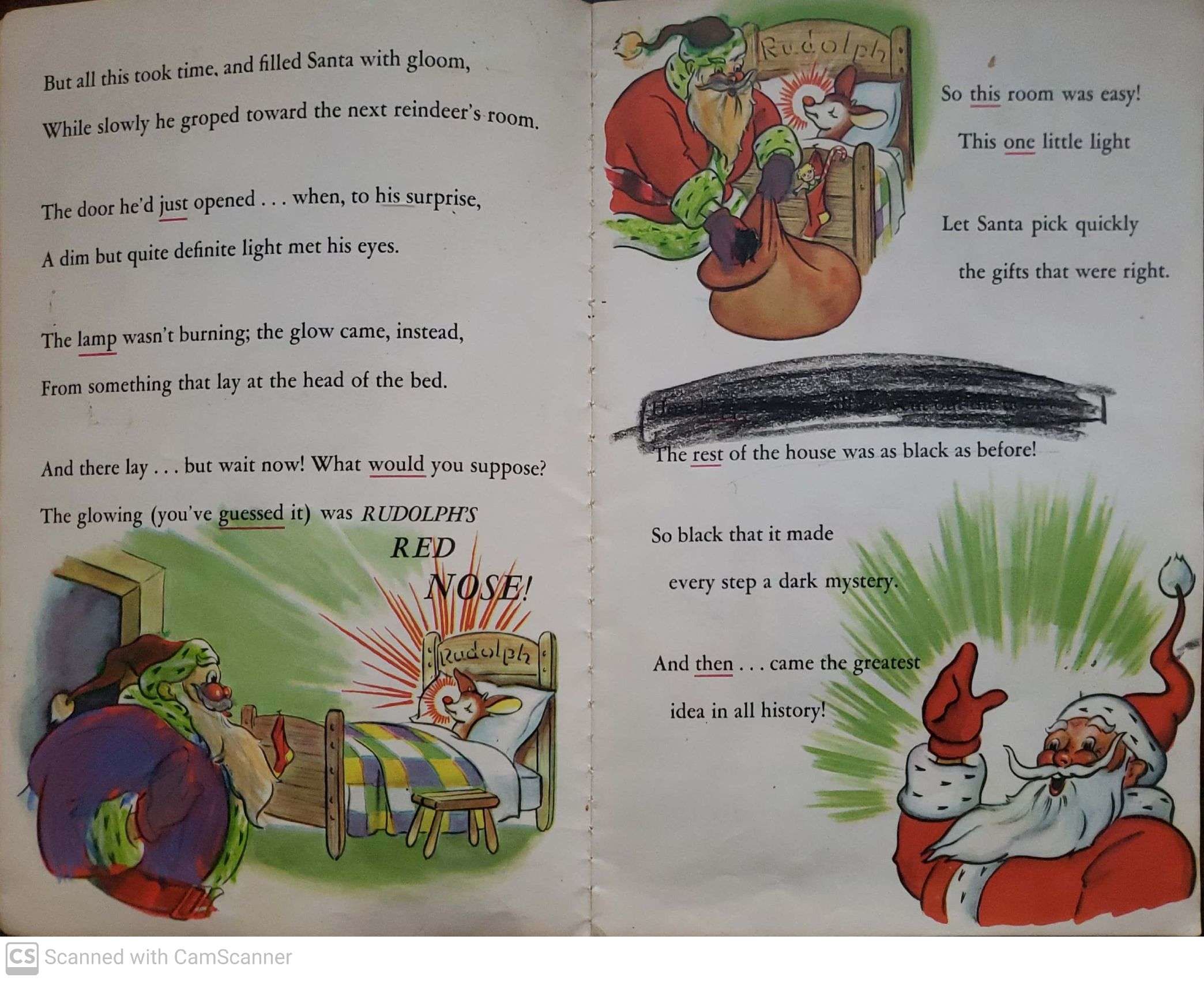 Rudolph the Red-Nosed Reindeer by Robert L. May | Stitched | circa 1949 ...