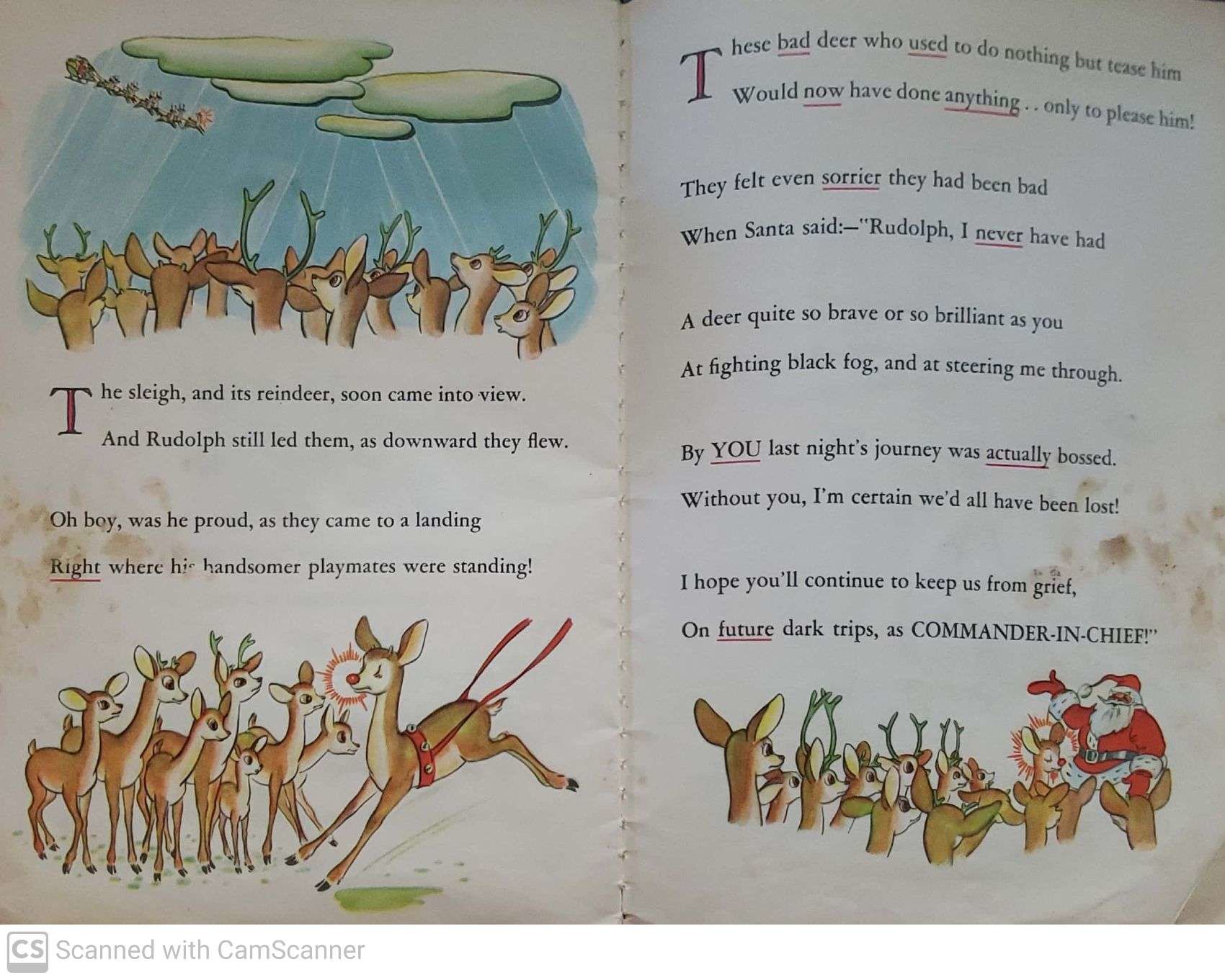 Rudolph the Red-Nosed Reindeer by Robert L. May | Stitched | circa 1949 ...
