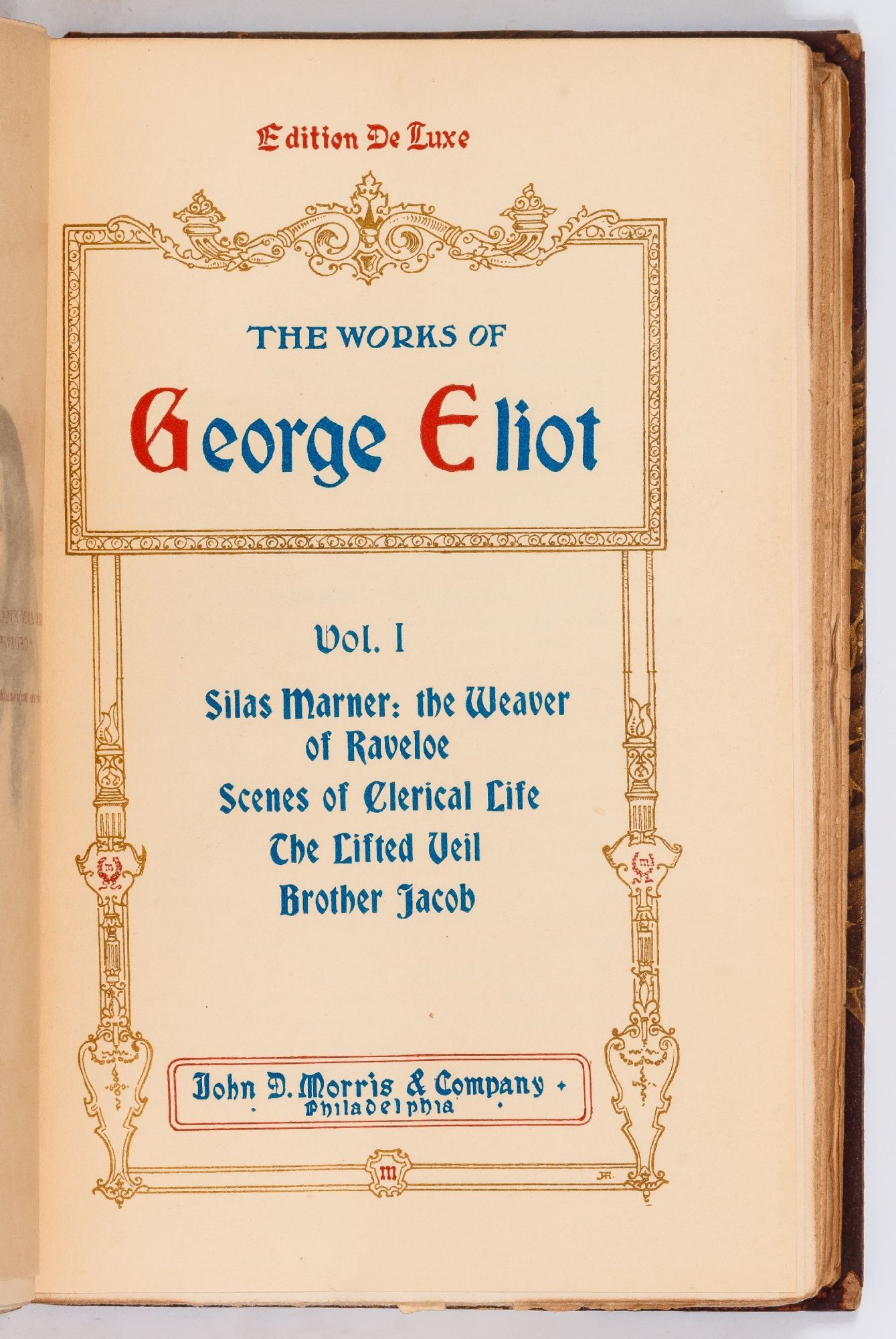 The Works of George Eliot [Complete in Eight Volumes] by ELIOT, George ...