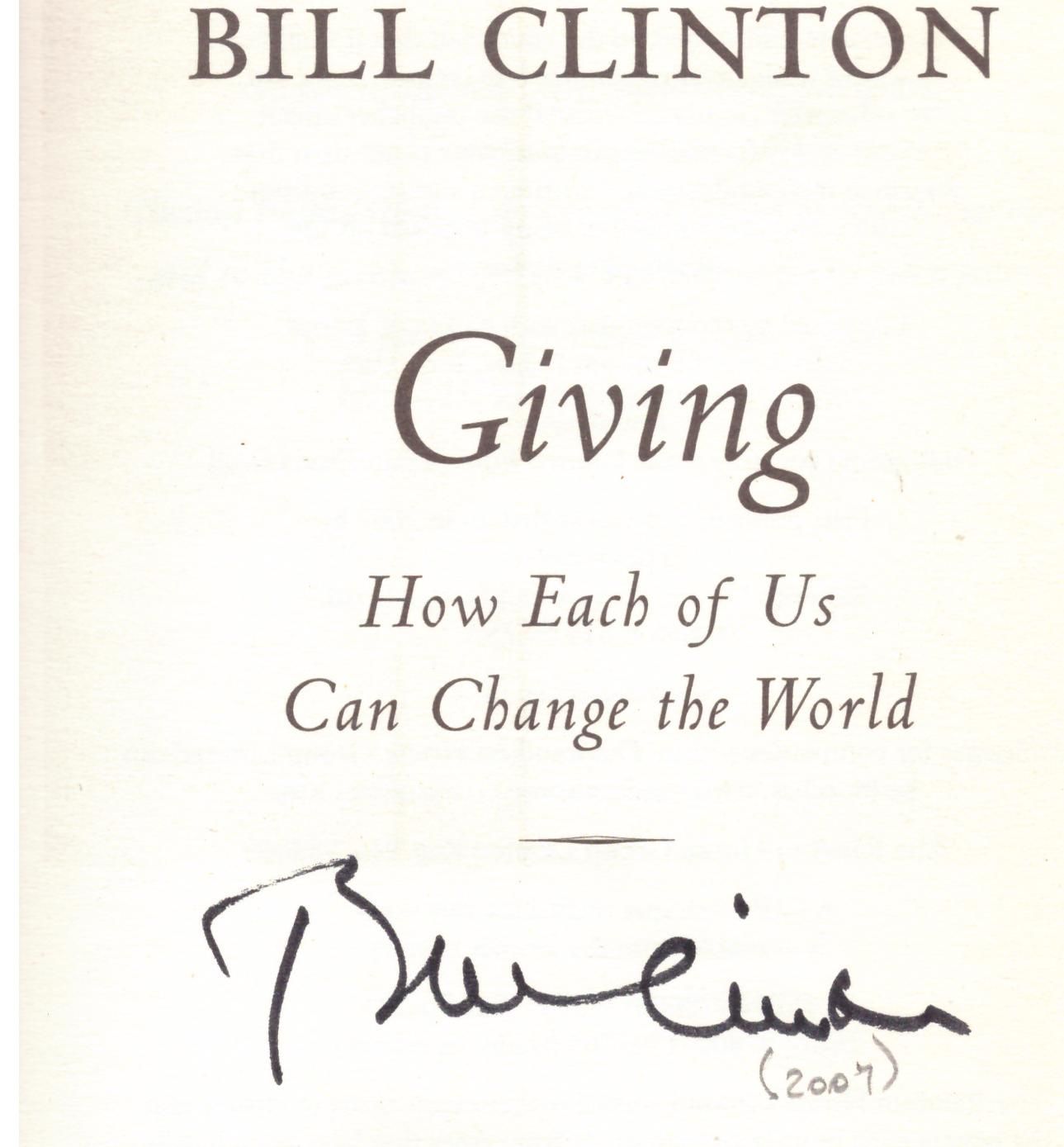 BIBLIO | GIVING by CLINTON, BILL | Hard Cover Black Boards | 2007 ...