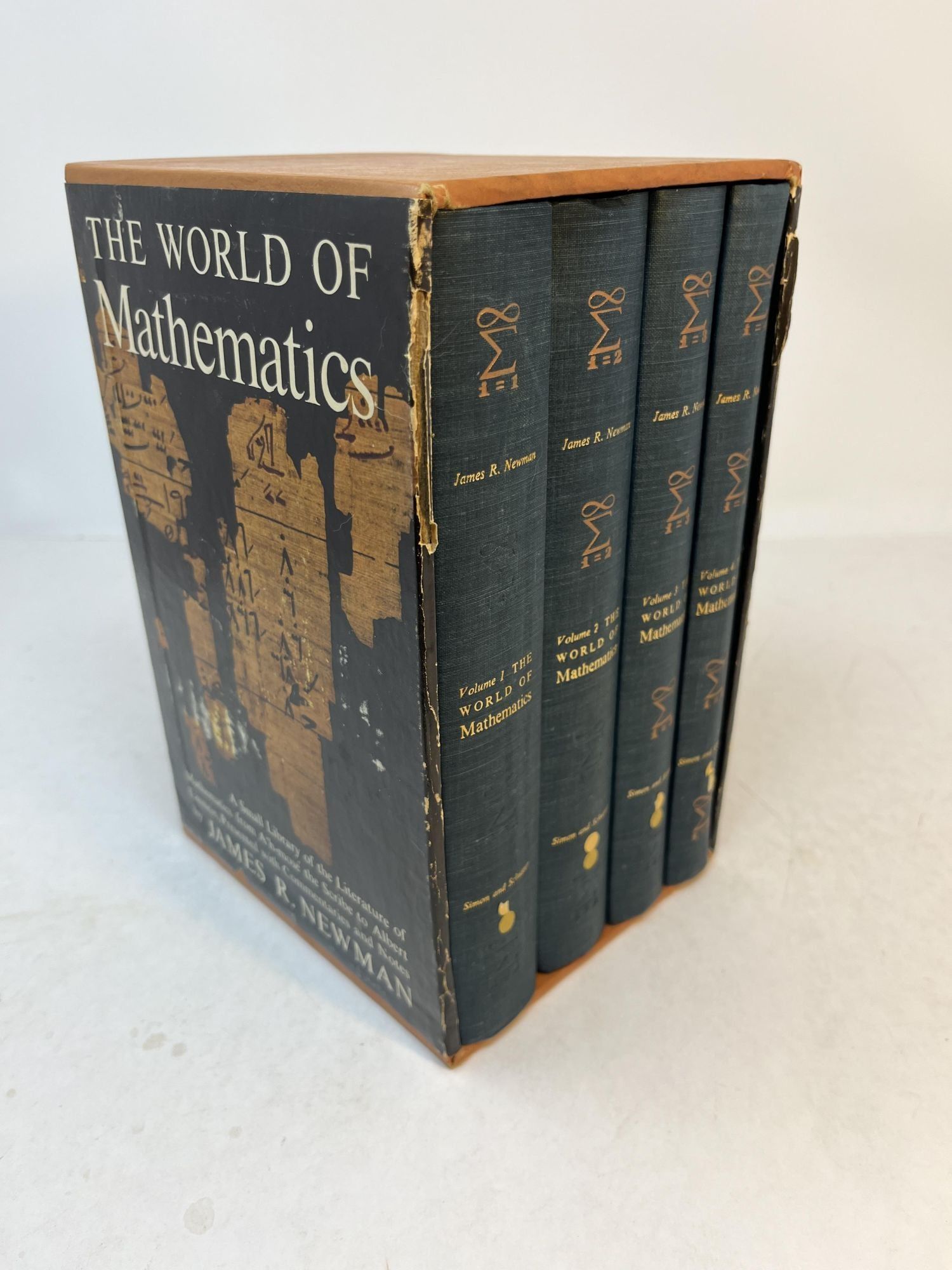 THE WORLD OF MATHEMATICS (4 volume set, complete in slipcase) by Newman ...
