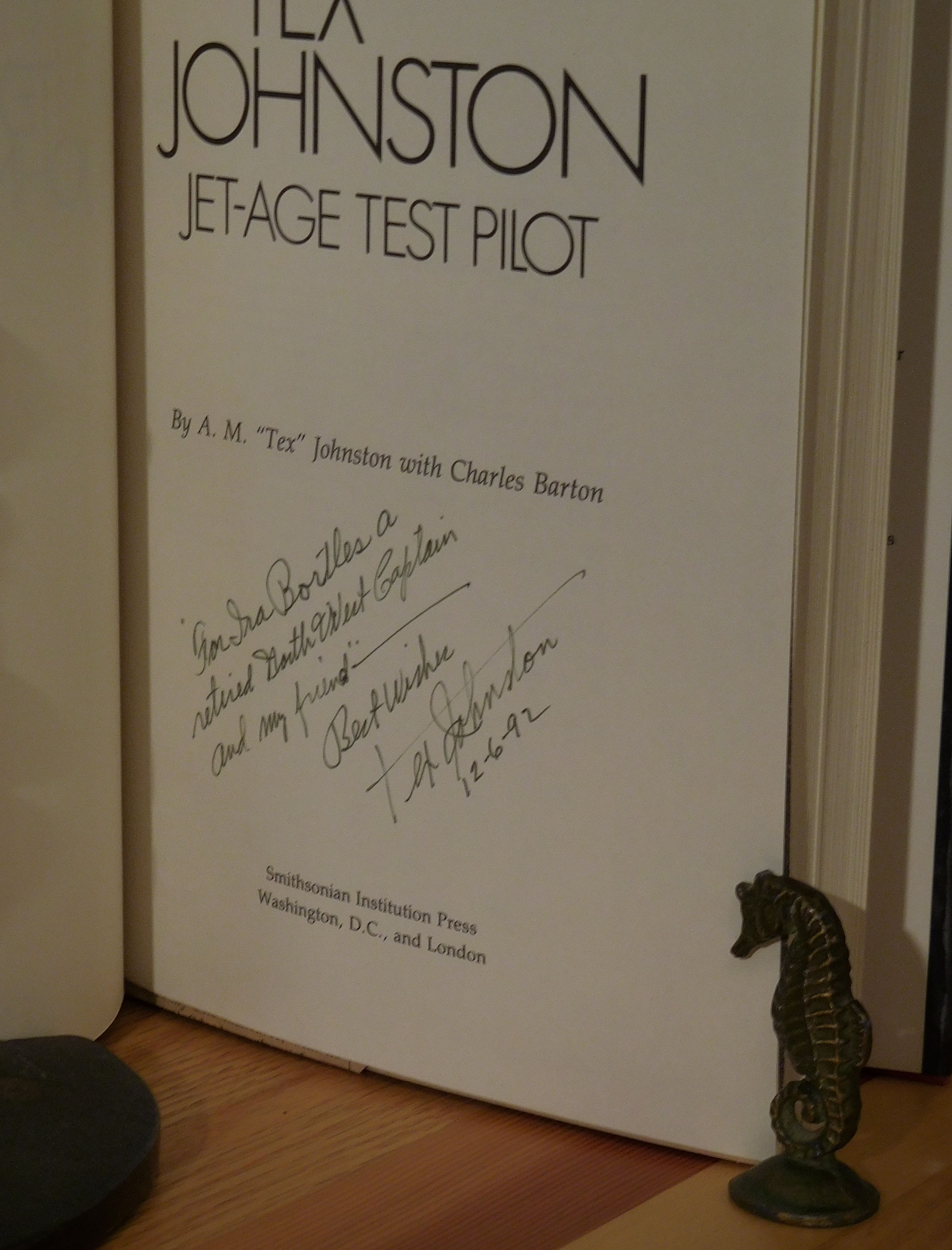 BIBLIO | Tex Johnston: Jet-Age Test Pilot by A. M. "Tex" Johnston ...