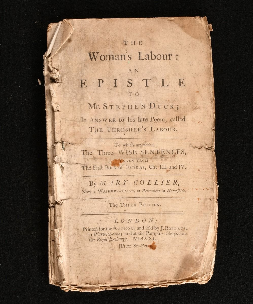 BIBLIO | The Woman's Labour An Epistle to Mr Stephen Duck In Answer to ...