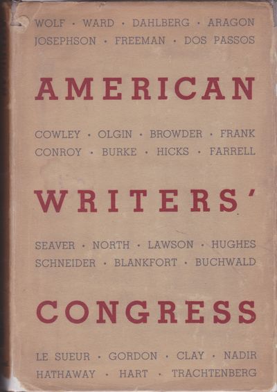 BIBLIO | American Writers' Congress by Hart, Henry (Editor) | | 1935 ...