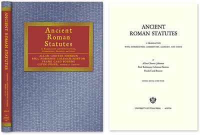 BIBLIO | Ancient Roman Statutes: A Translation with Introduction ...