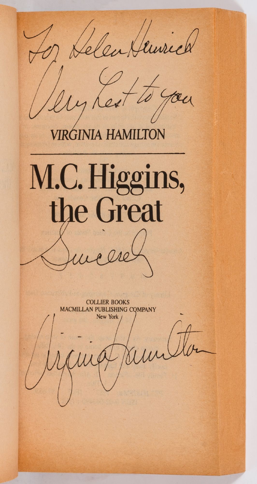 M.C. Higgins, The Great by HAMILTON, Virginia | Softcover | 1974 ...