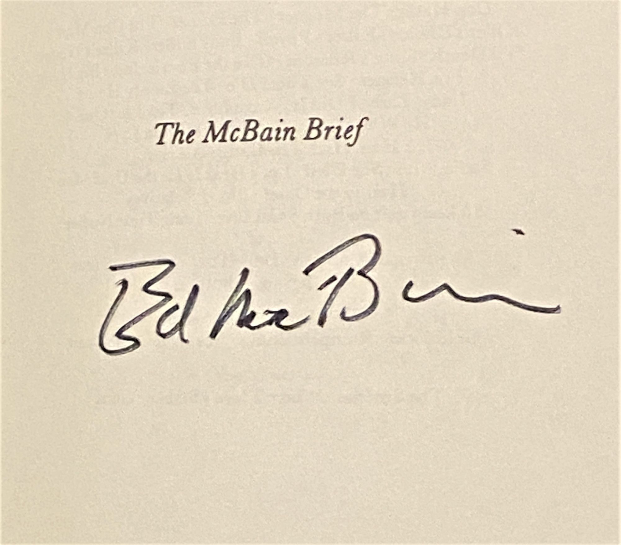 The McBain Brief by Ed McBain | 1982 | Arbor House | Biblio