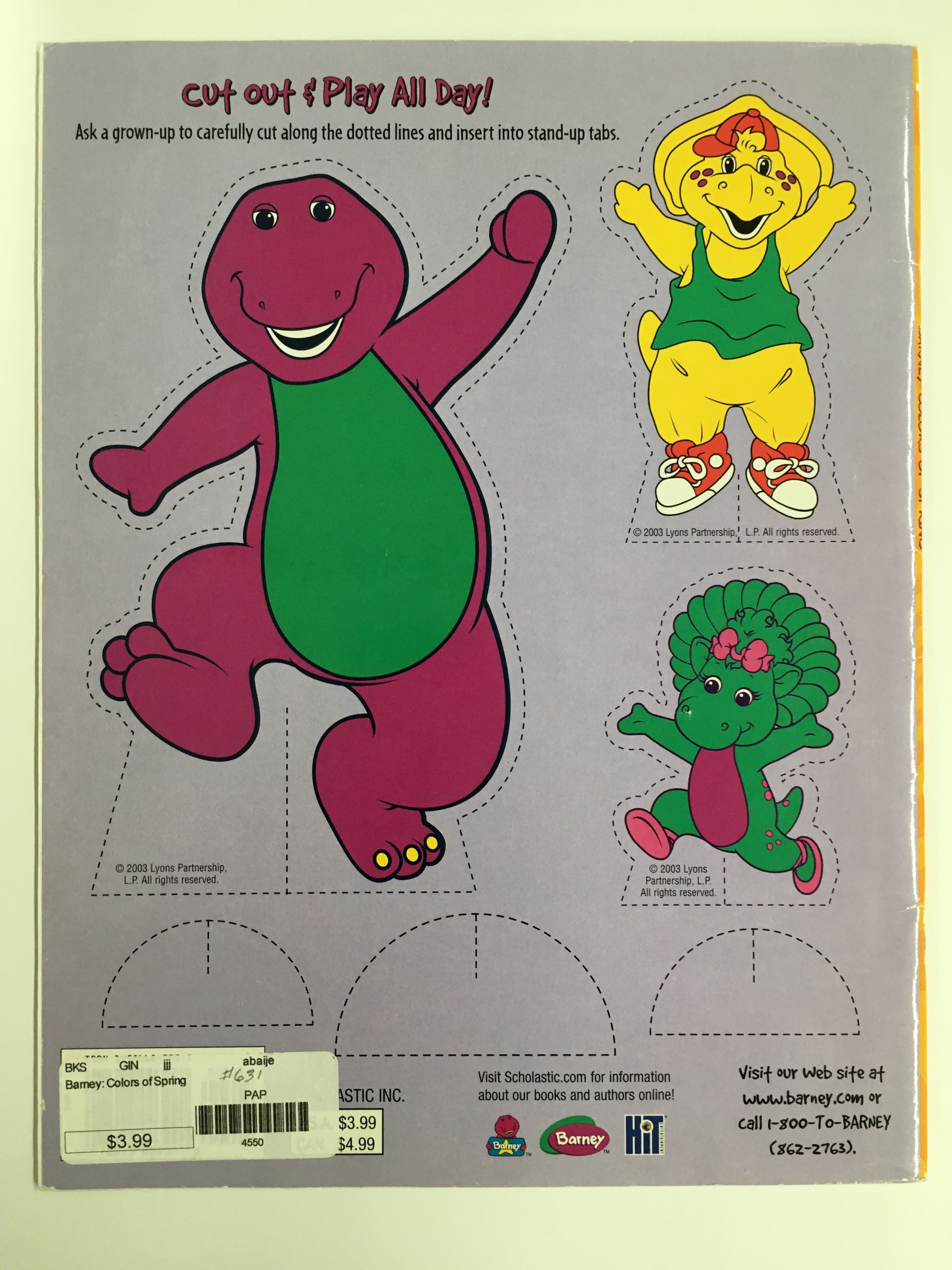 BIBLIO | Barney's Colors of Spring: Paint With Water Color Activity ...