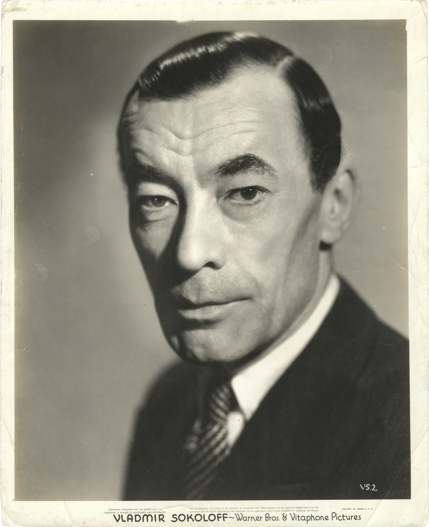 Original photograph of Vladimir Sokoloff, circa 1930s by Vladimir ...