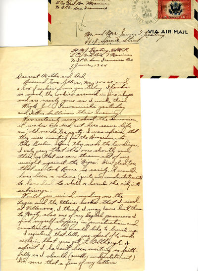 American Soldier Letter the Day After D-Day "..was certainly news about ...