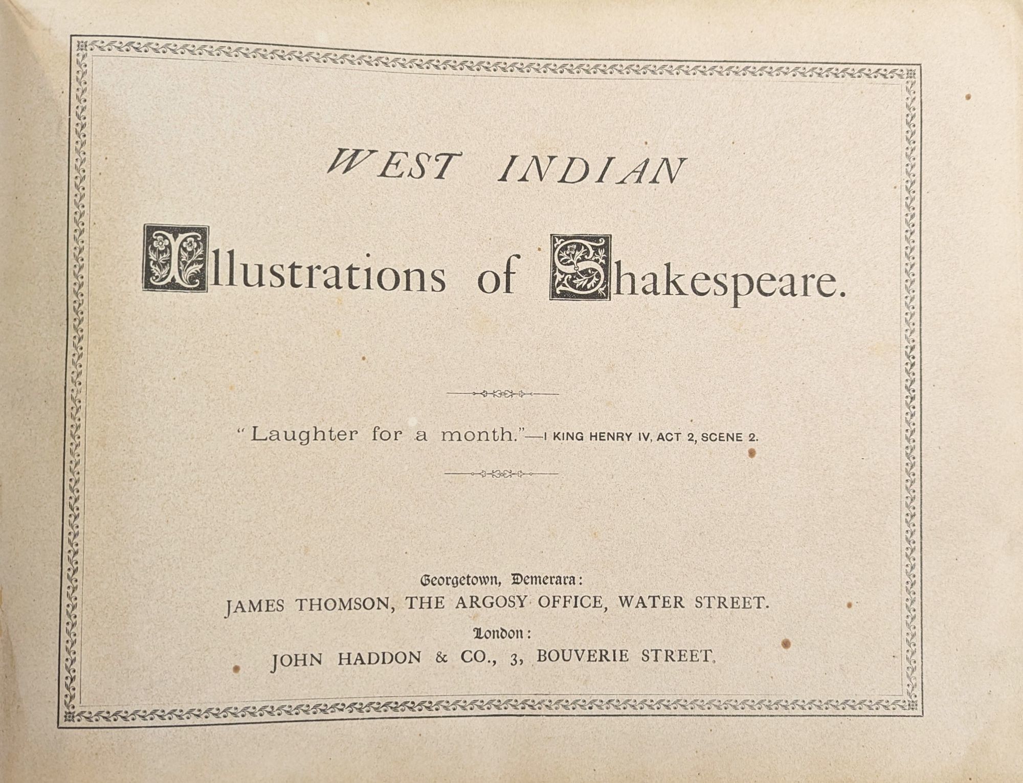 West Indian Illustrations of Shakespeare