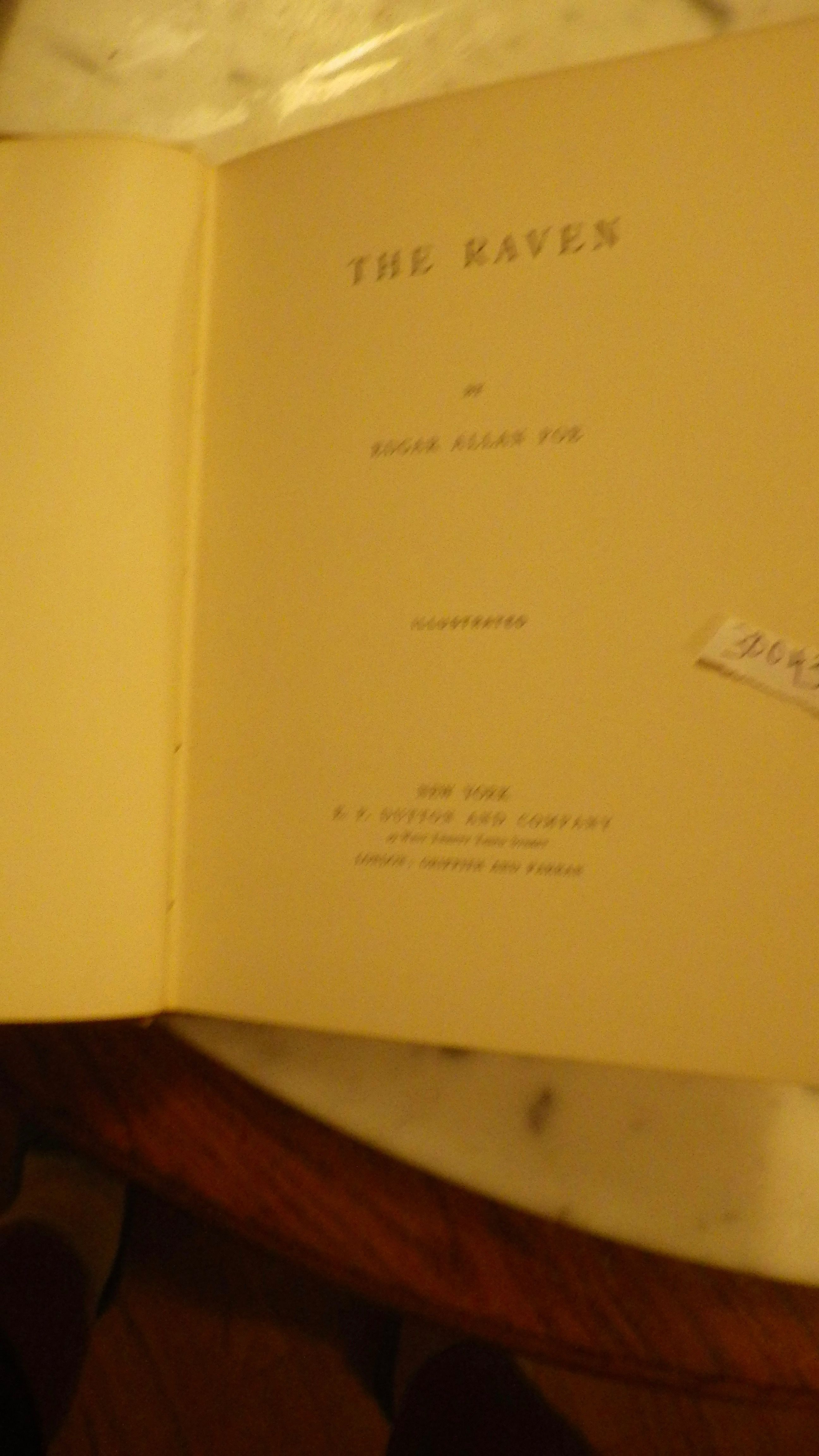 The Raven, by Edgar Allan Poe , Poem, 1883 ON COPYRIGHT , 1st edition ...