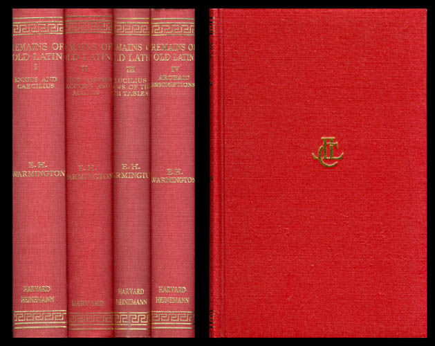 Remains of Old Latin, In Four Volumes (Loeb Classical Library Nos. 294 ...