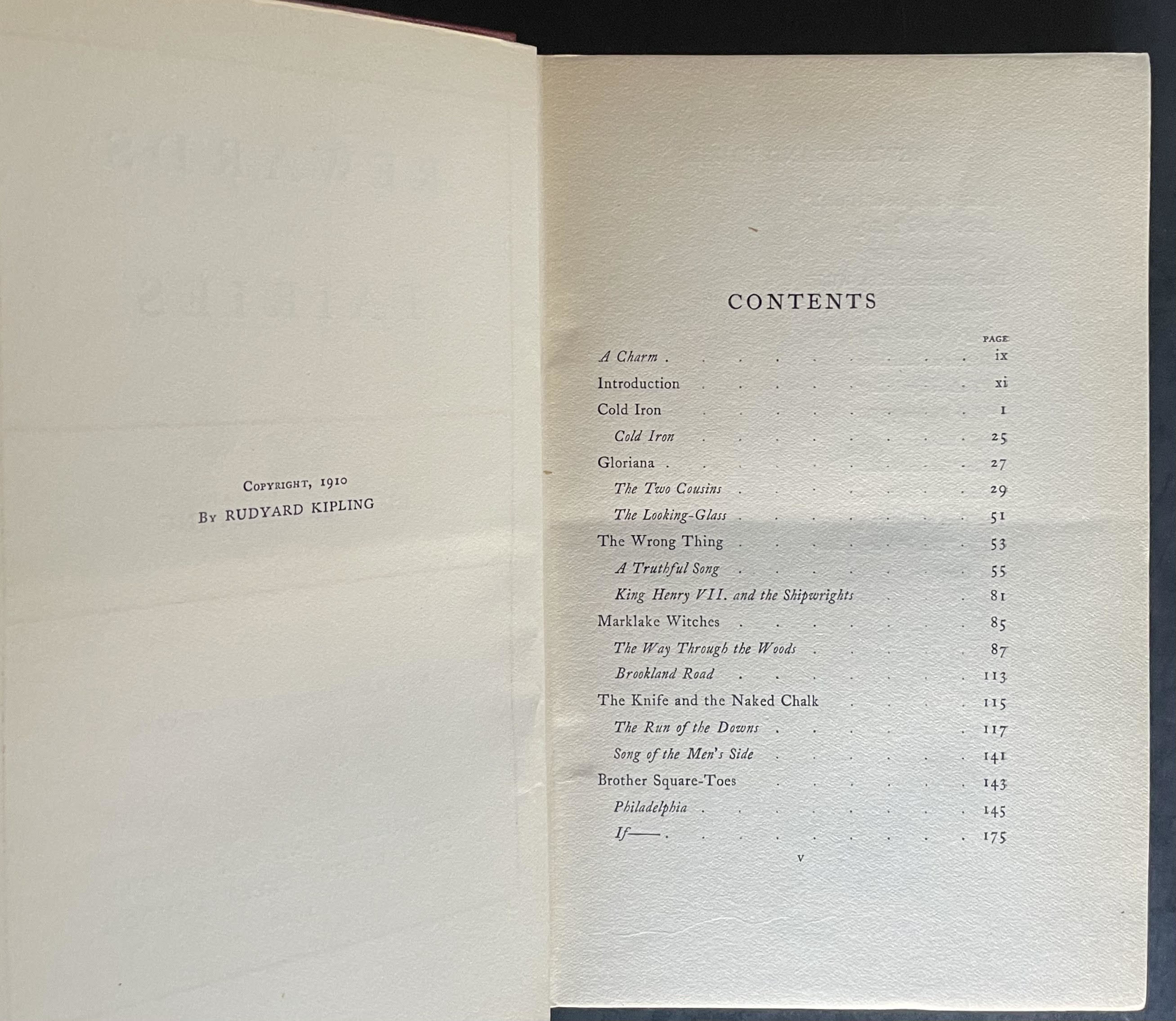 REWARDS AND FAIRIES [IN THE RARE DUST JACKET] by Kipling, Rudyard ...