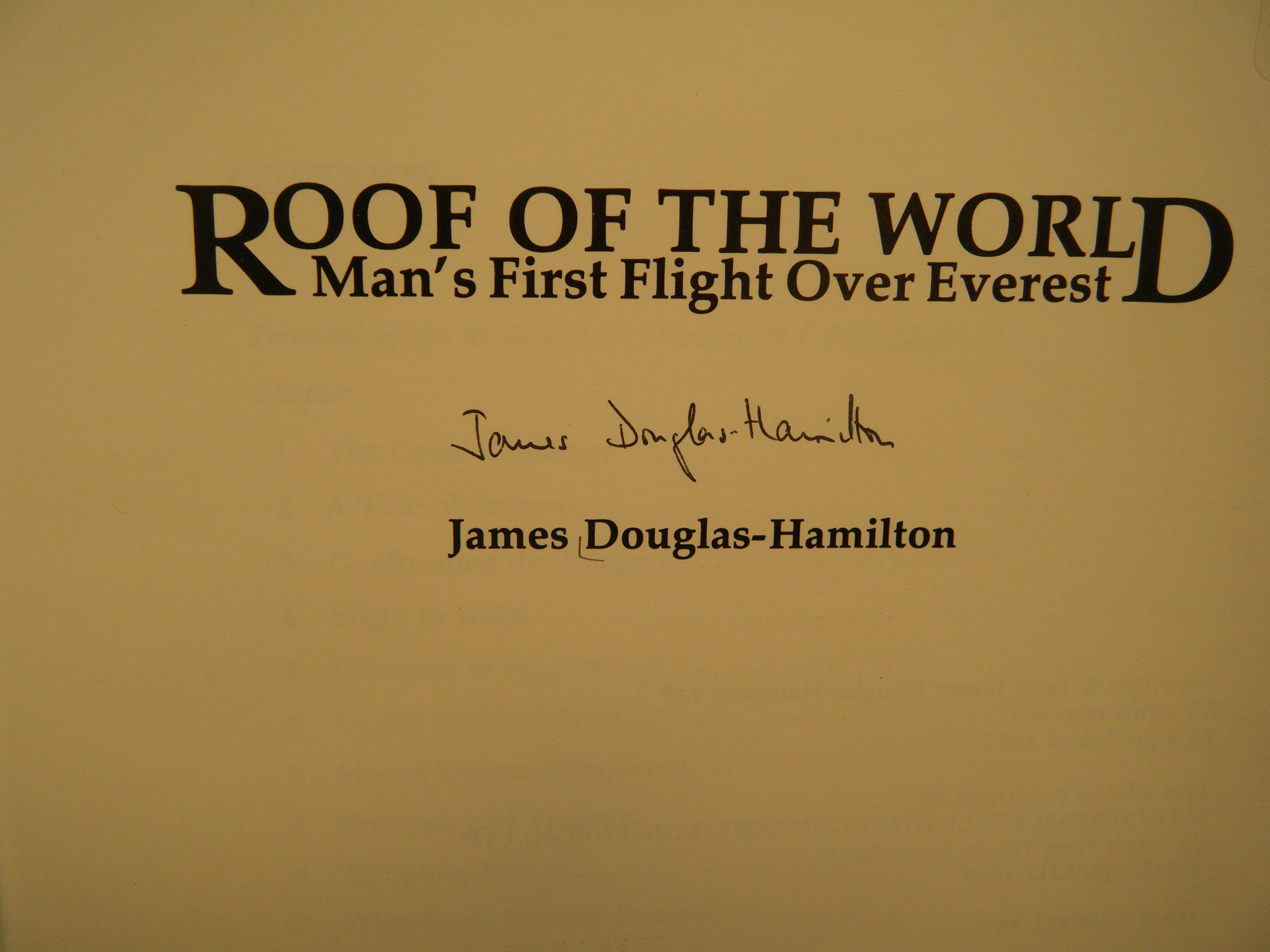 BIBLIO | Roof of the World Man's First Flight over Everest by Douglas ...