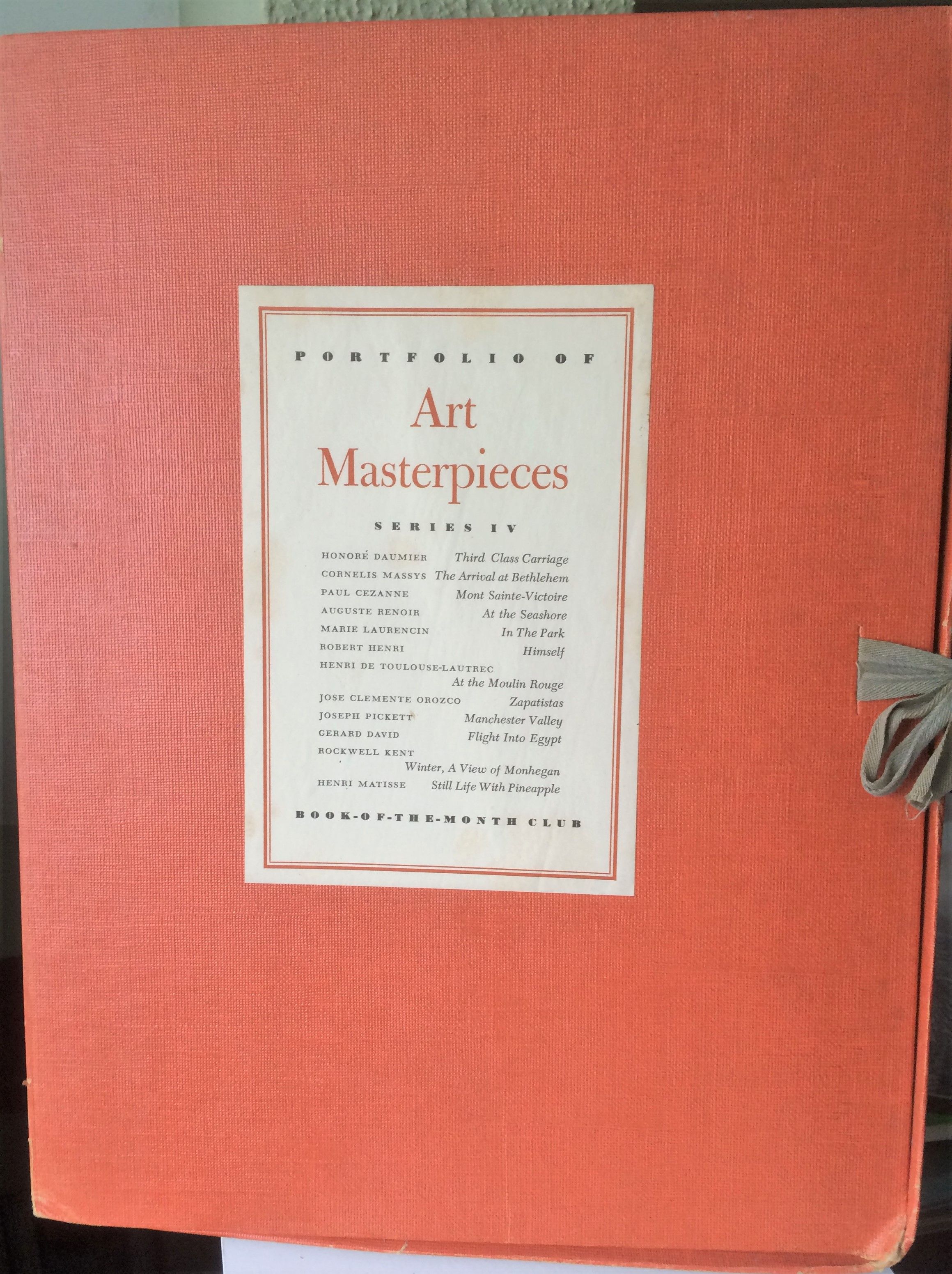 Portfolio of Art Masterpieces (Series IV) by Book-of-the-Month Club - 1950? Portfolio of Art Masterpieces (Series IV) by Book-of-the-Month Club - 1950?