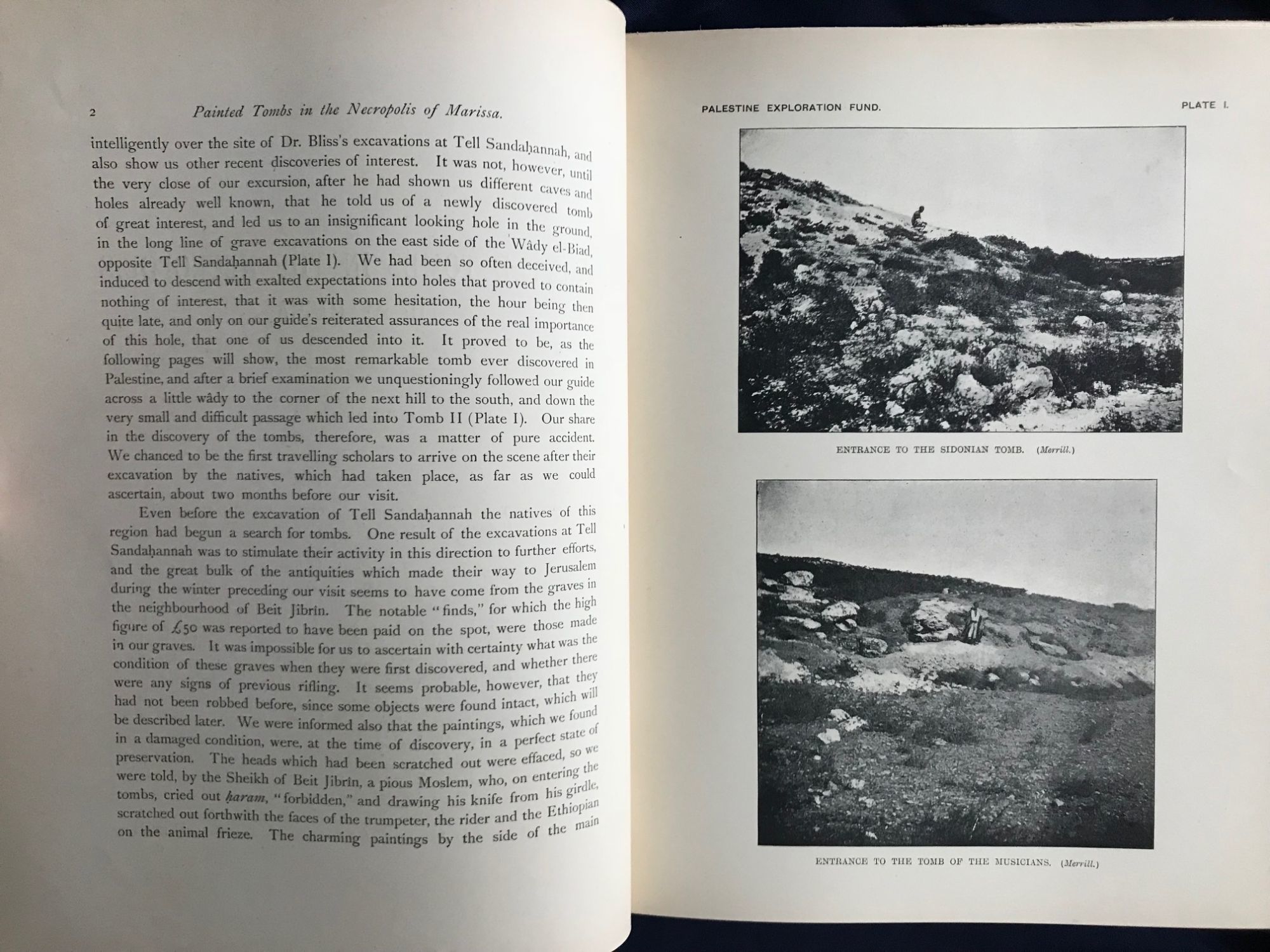 Painted tombs in the necropolis of Marissa (Mareshah) by PETERS John P ...