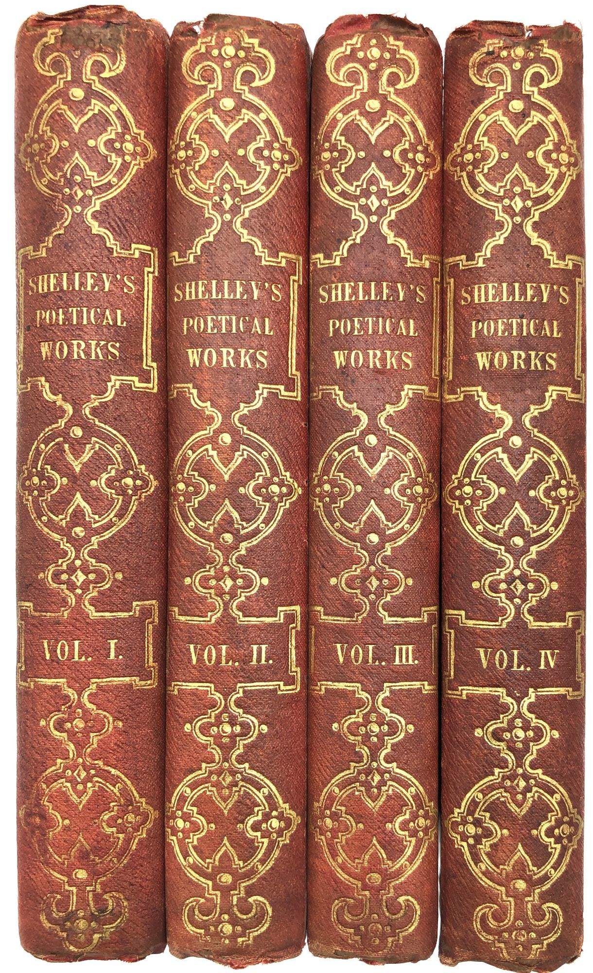 BIBLIO | The Poetical Works of Percy Bysshe Shelley, 4 volumes, 1839 by ...