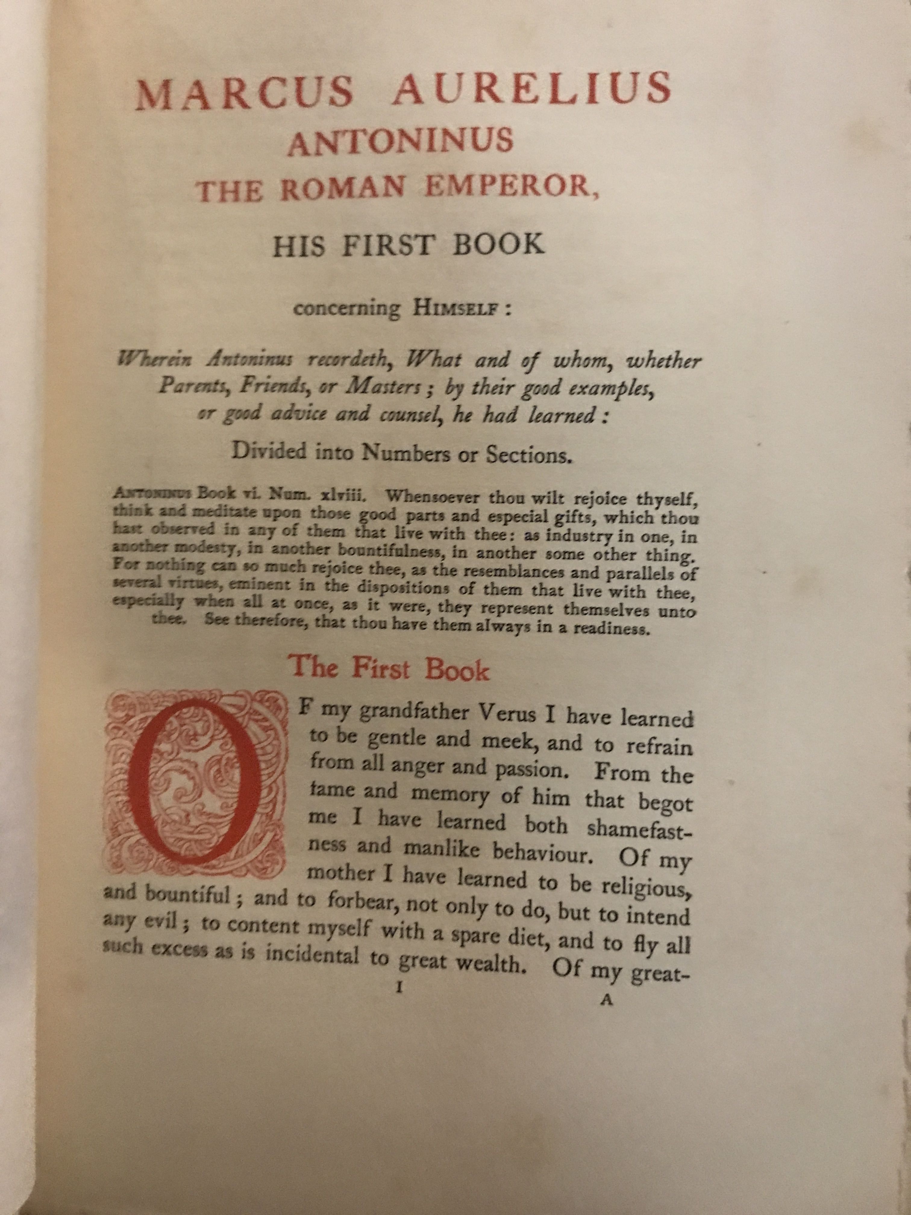 Marcus Arelius Antoninus: the Roman Emperour, His Meditation concerning ...
