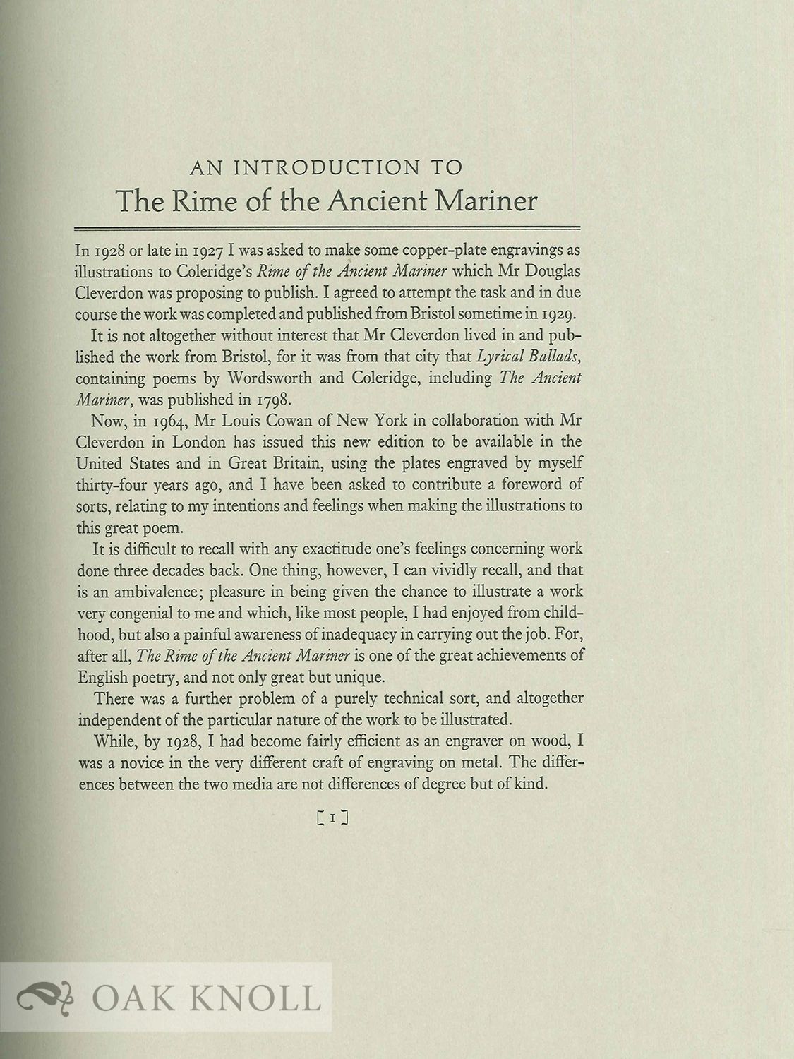 INTRODUCTION TO THE RIME OF THE ANCIENT MARINER.|AN by Jones, David ...