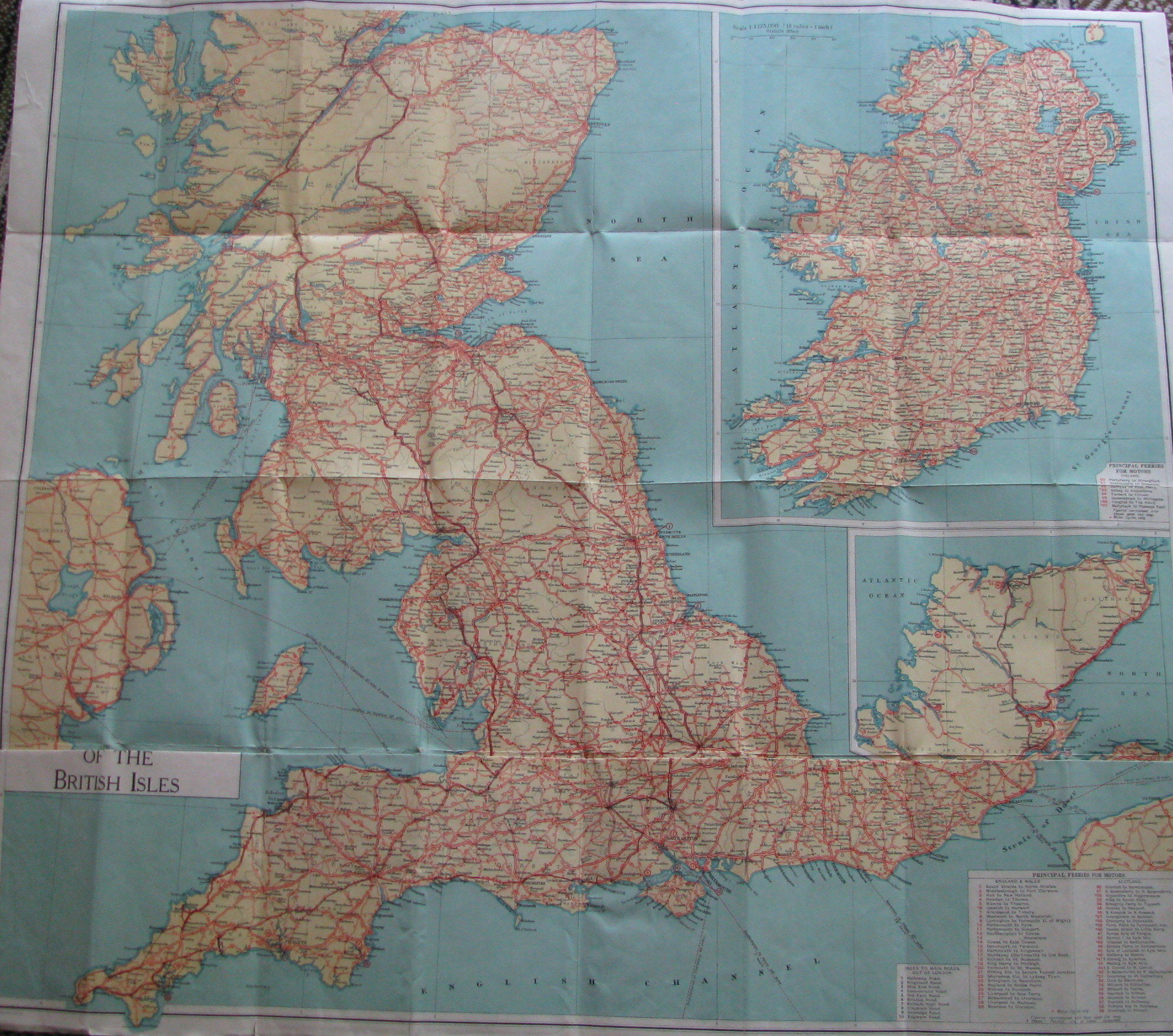 BIBLIO | Philips' Motor Road Map of the British Isles by | Map | N.D ...