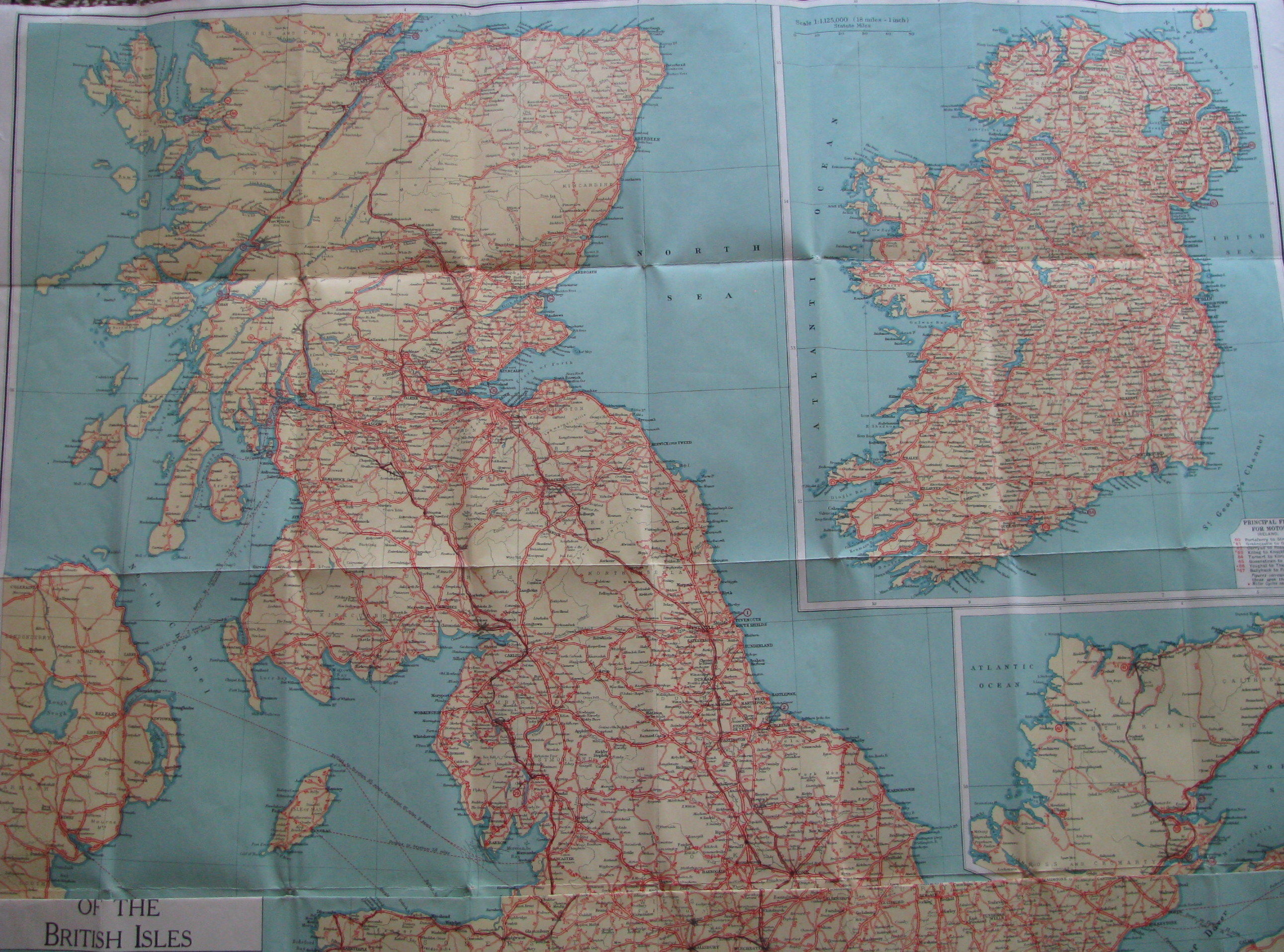 BIBLIO | Philips' Motor Road Map of the British Isles by | Map | N.D ...
