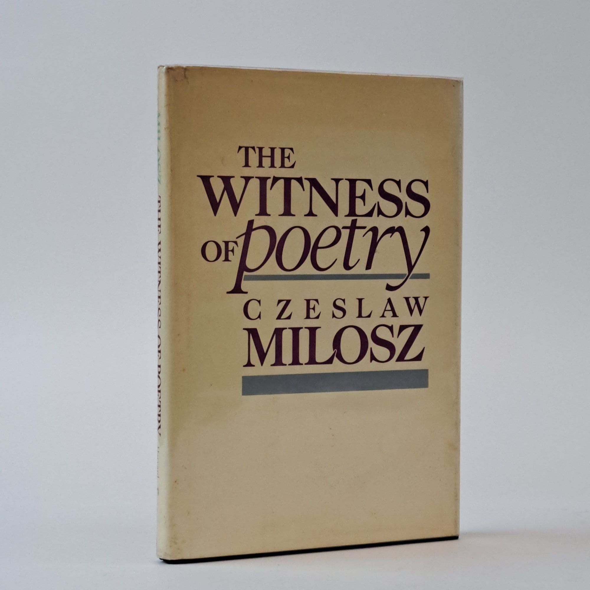 THE WITNESS OF POETRY [Signed] by Milosz, Czeslaw | Search for Rare ...