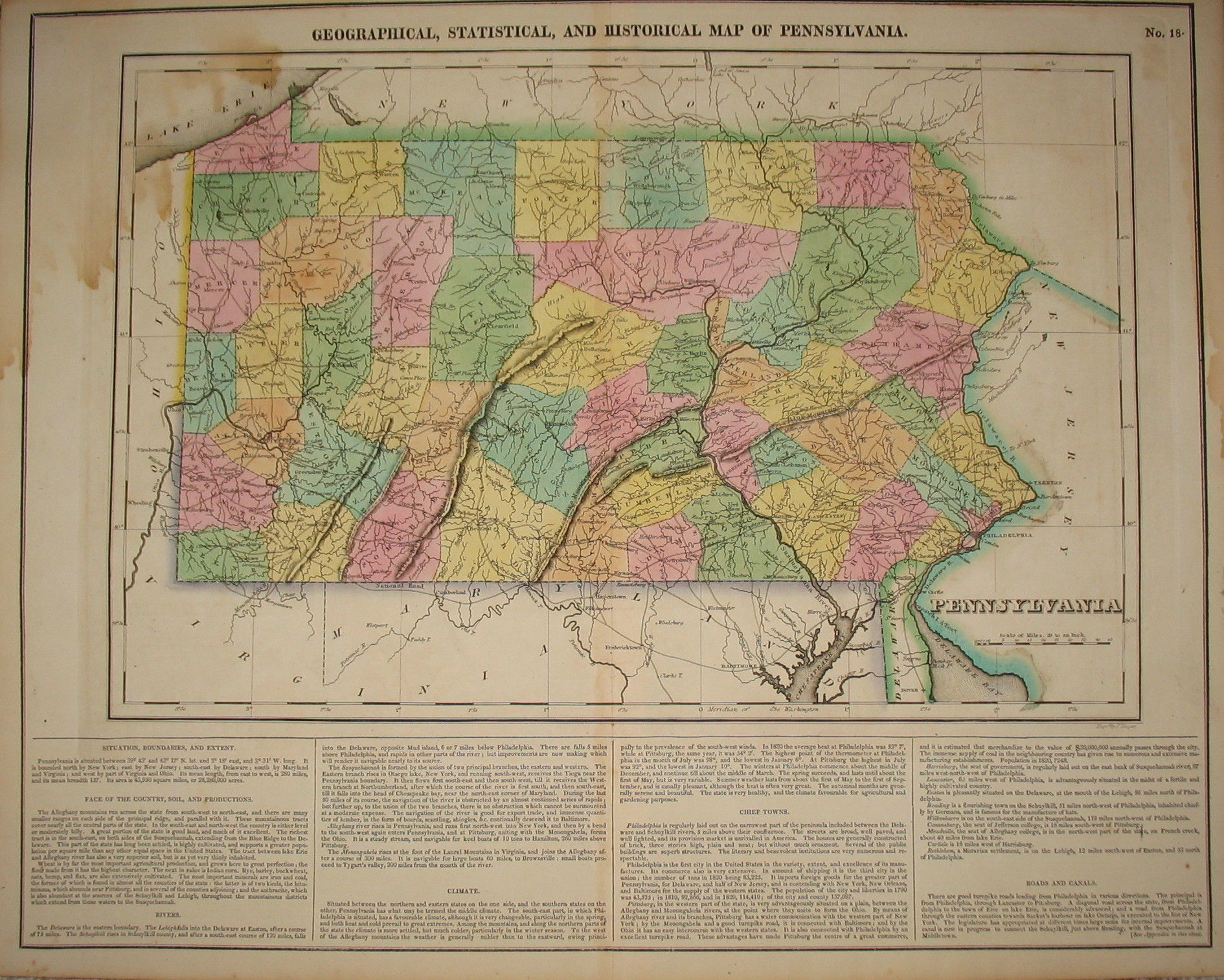 Pennsylvania Geographical Map