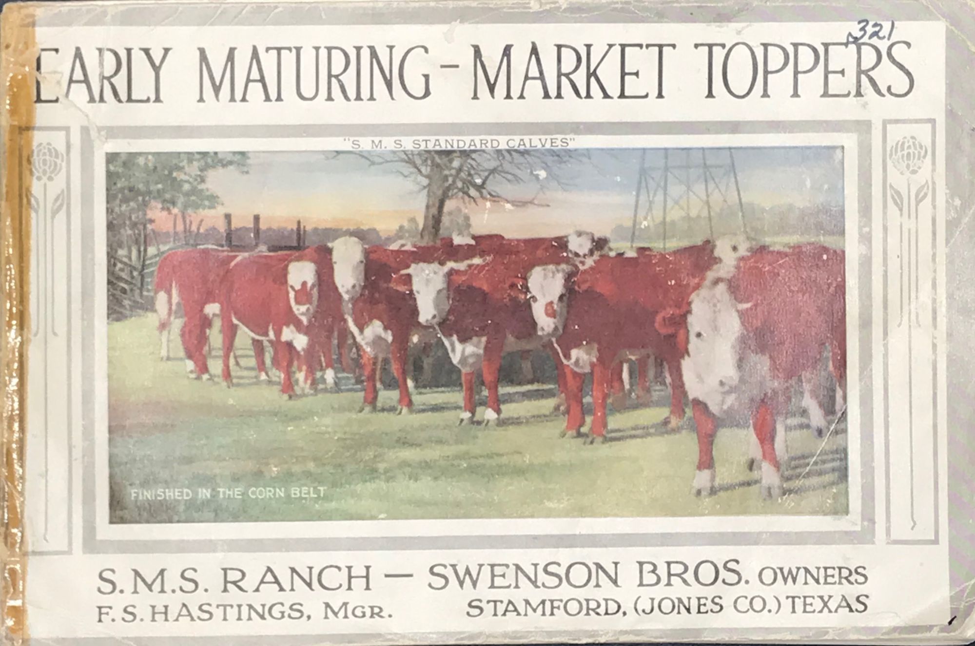 EARLY MATURING - MARKET TOPPERS [cover title] by S.M.S. Ranch - Swenson ...