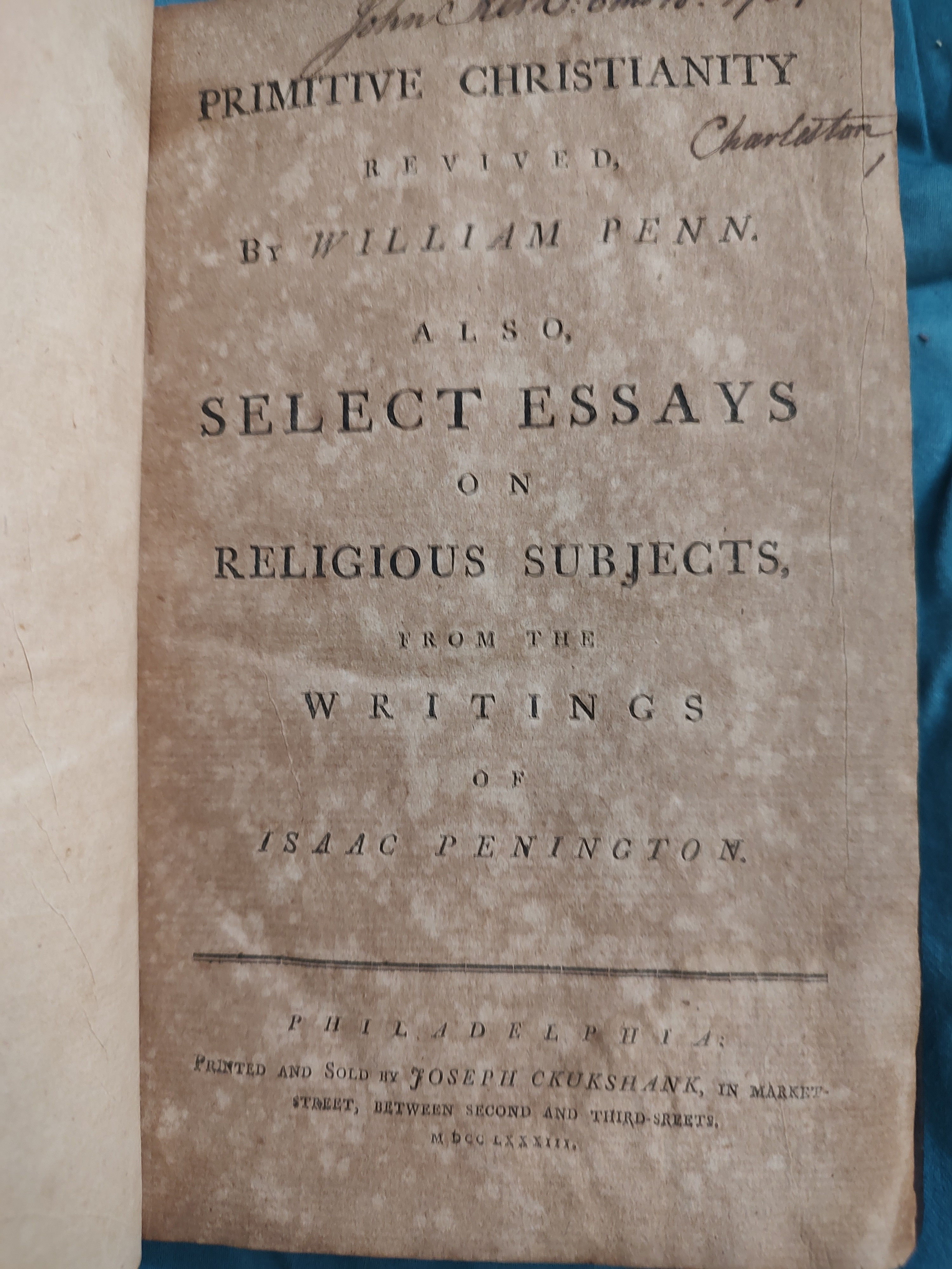PRIMITIVE CHRISTIANITY REVIVED by WILLIAM PENN | FULL LEATHER | 1783 | JOSEPH CRUKSHANK | Biblio