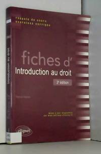 Fiches d'Introduction au Droit Rappels de Cours & Exercices Corrigés by Patricia Vannier - 2013
