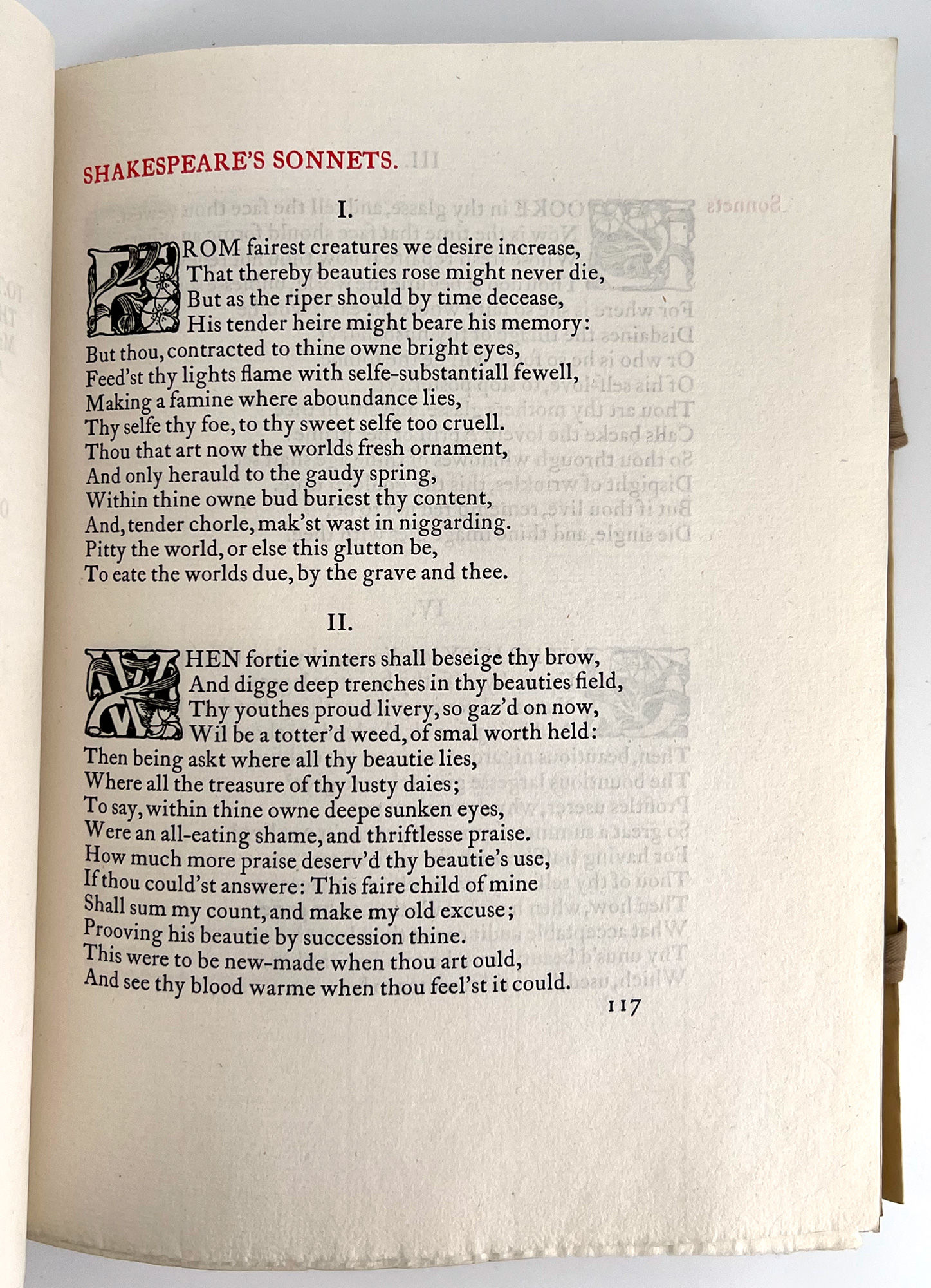 The Poems of William Shakespeare according to the text of the original ...