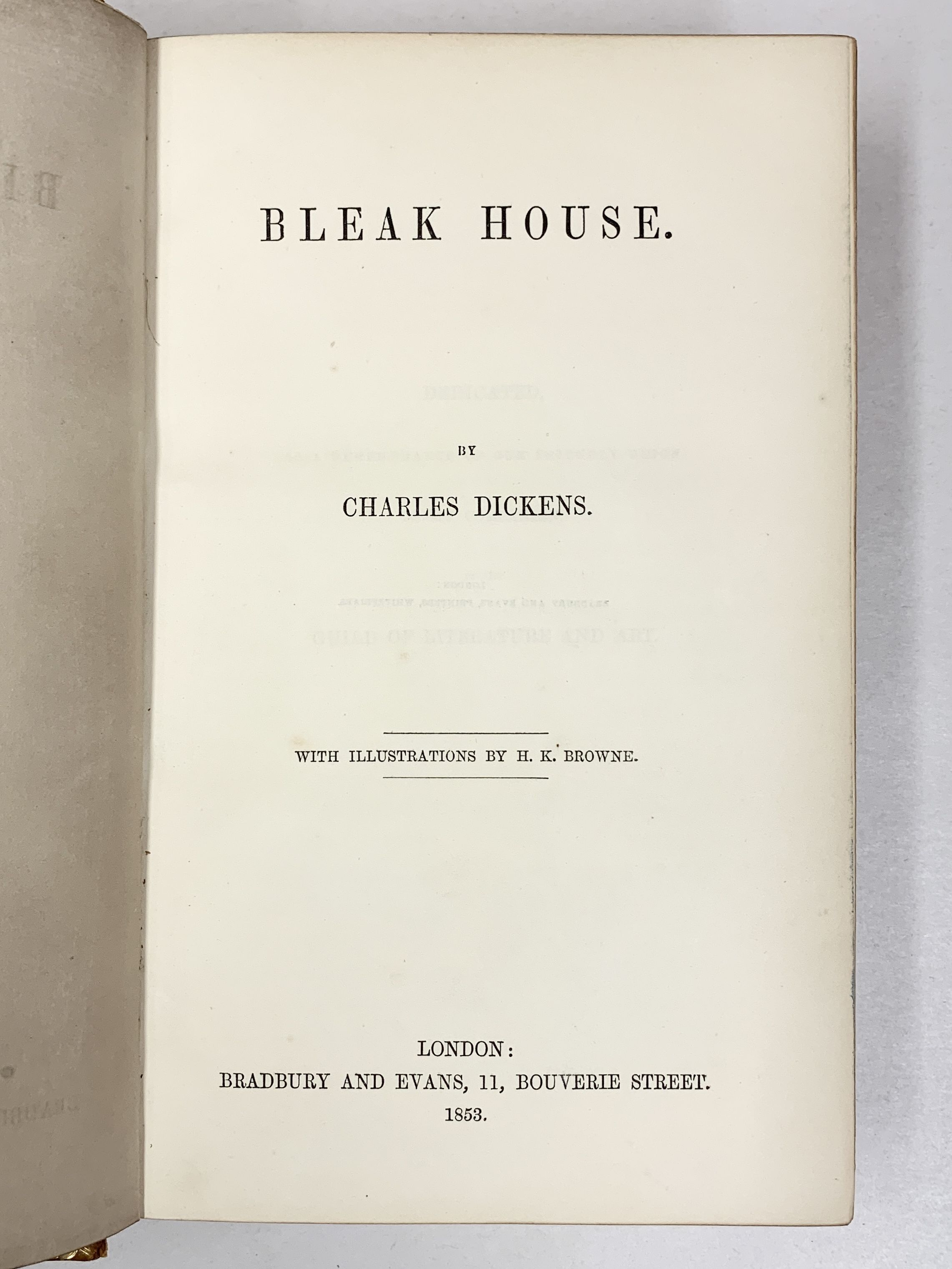 Bleak House by Dickens, Charles | Full leather | 1853 | Bradbury and ...