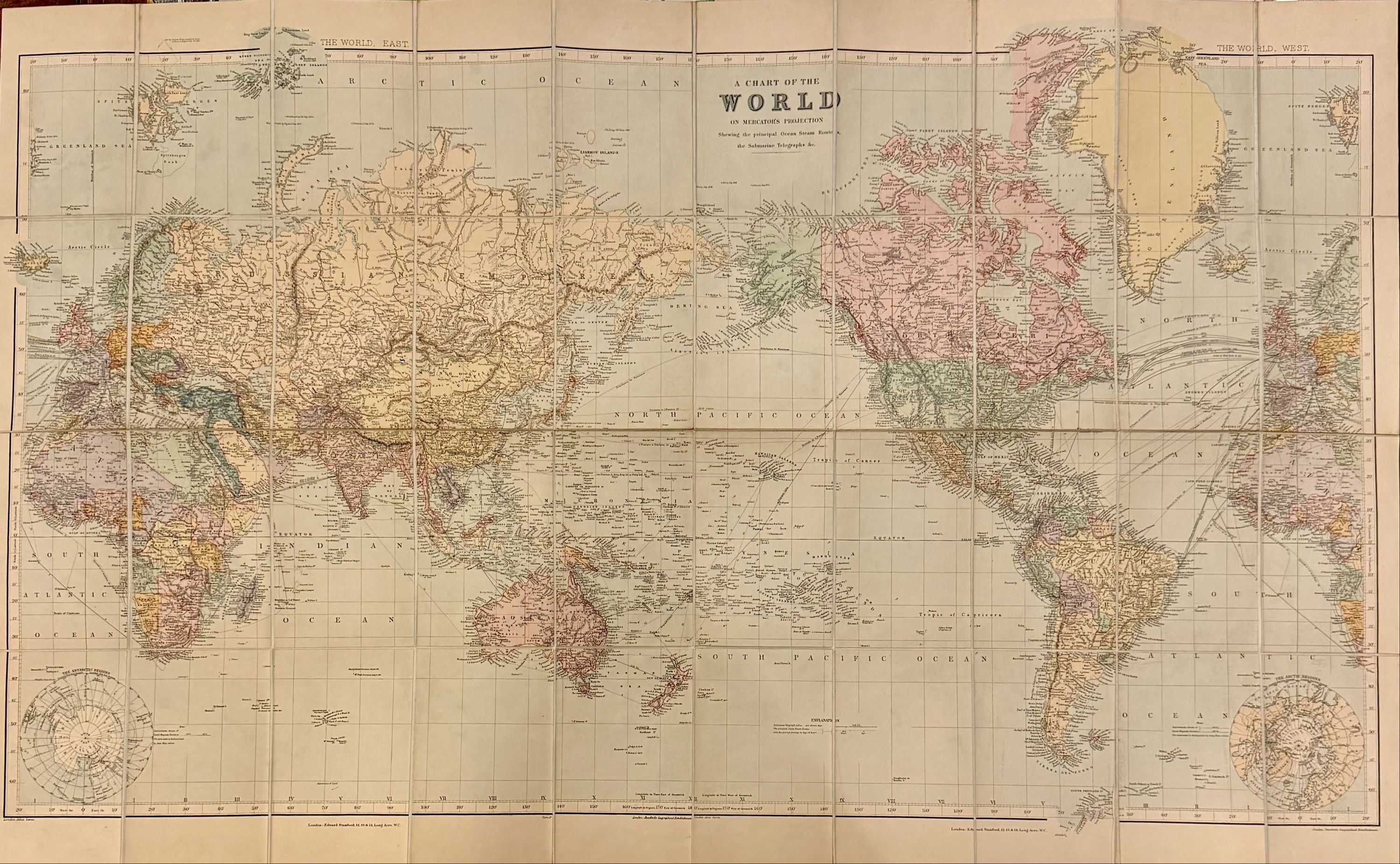 A Chart of the World on Mercator's Projection, Shewing the Principal ...